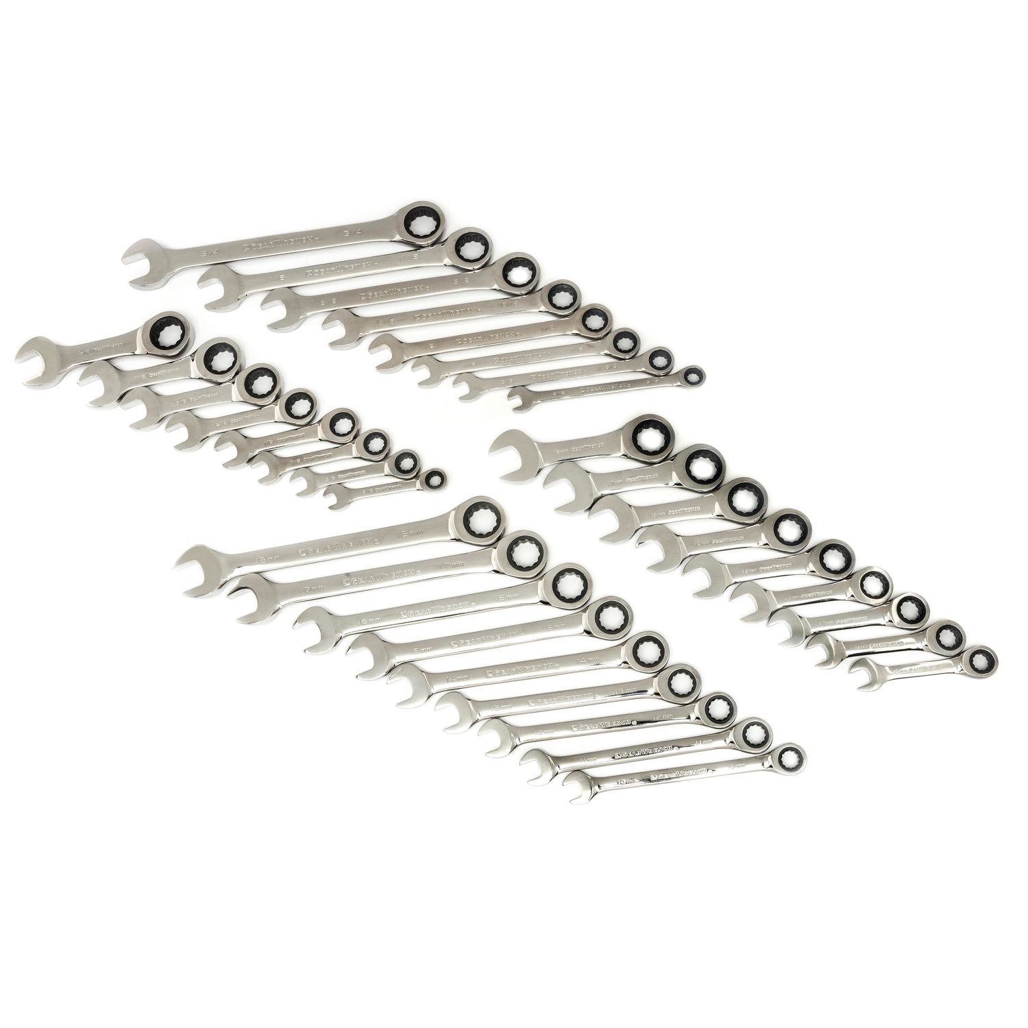 GearWrench 12 Point SAE and Metric Standard, Stubby Combination ...