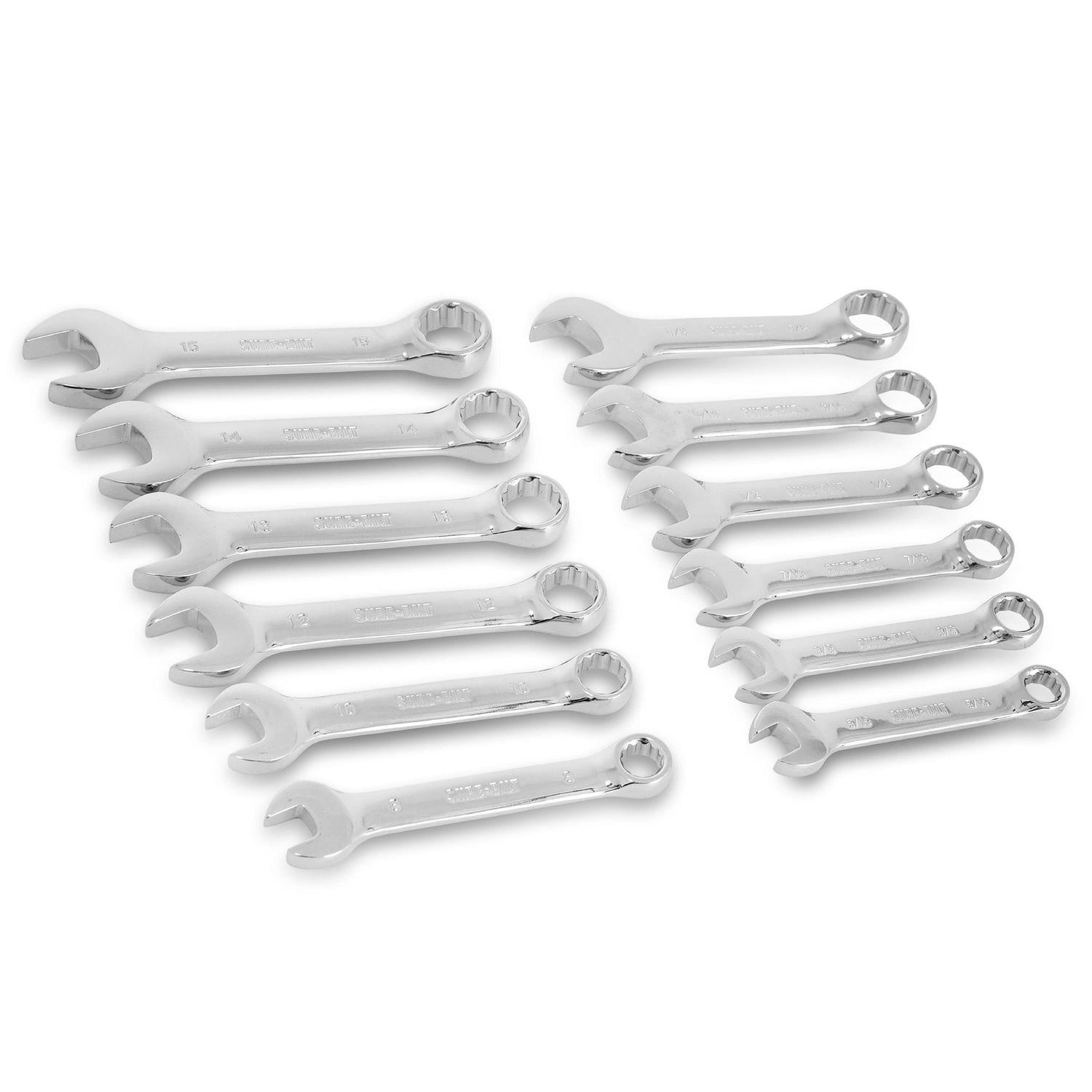Great Neck Metric and SAE Stubby Wrench Set 12 Piece | AutoZone