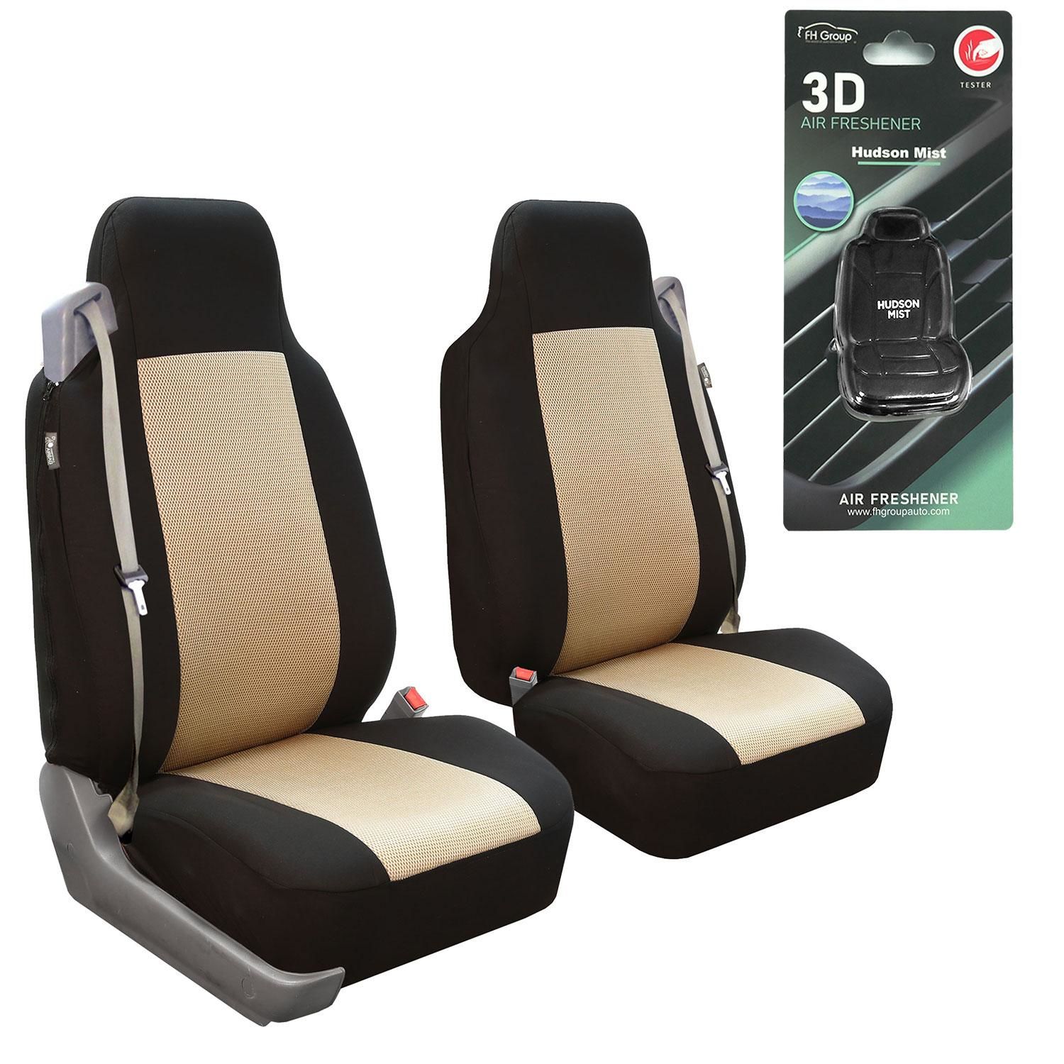 FH Group Beige Center Panel in Bold Design Seat Covers Set 3 Piece ...