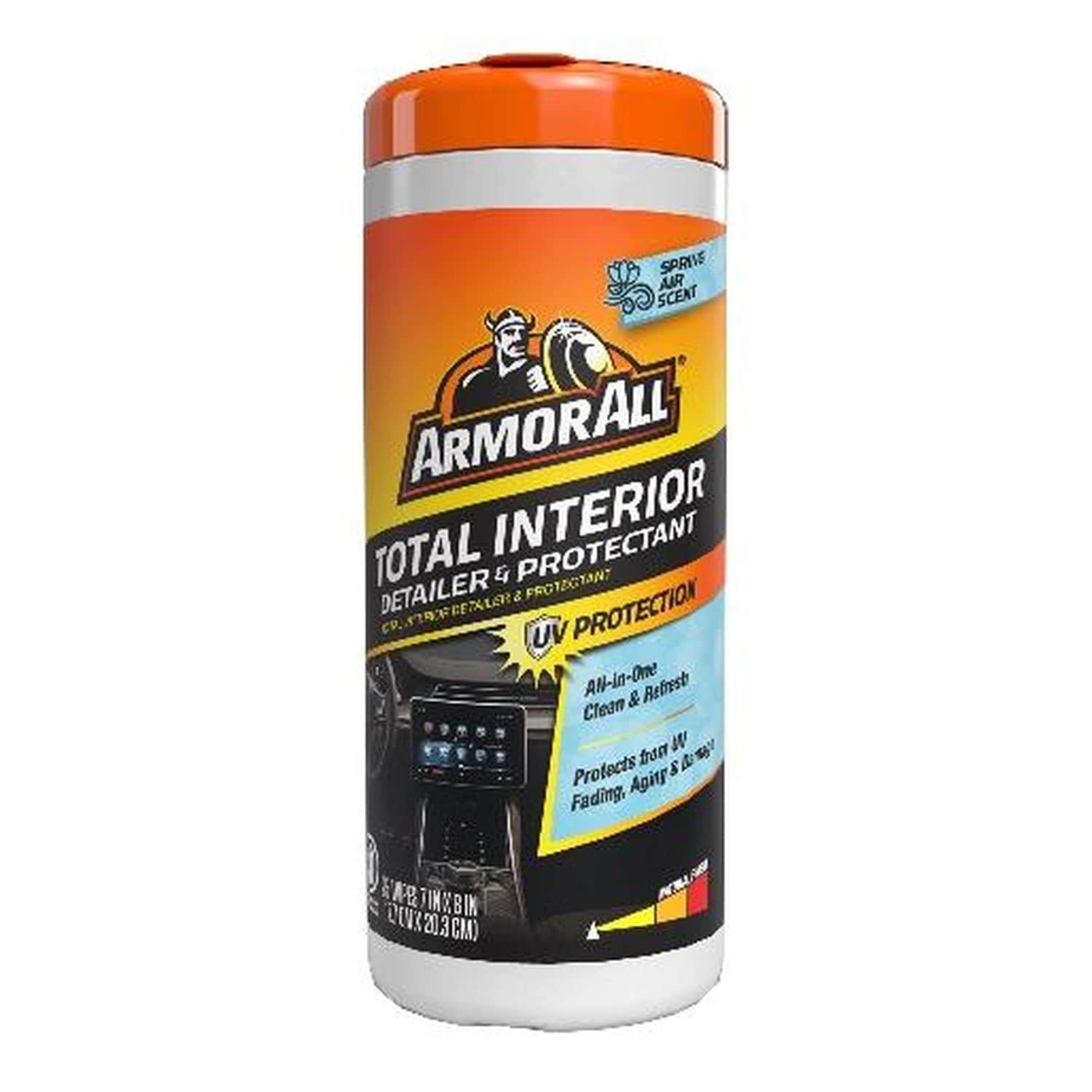 Armor All Total Interior Detailer and Protectant Wipes, Canister 25 ...