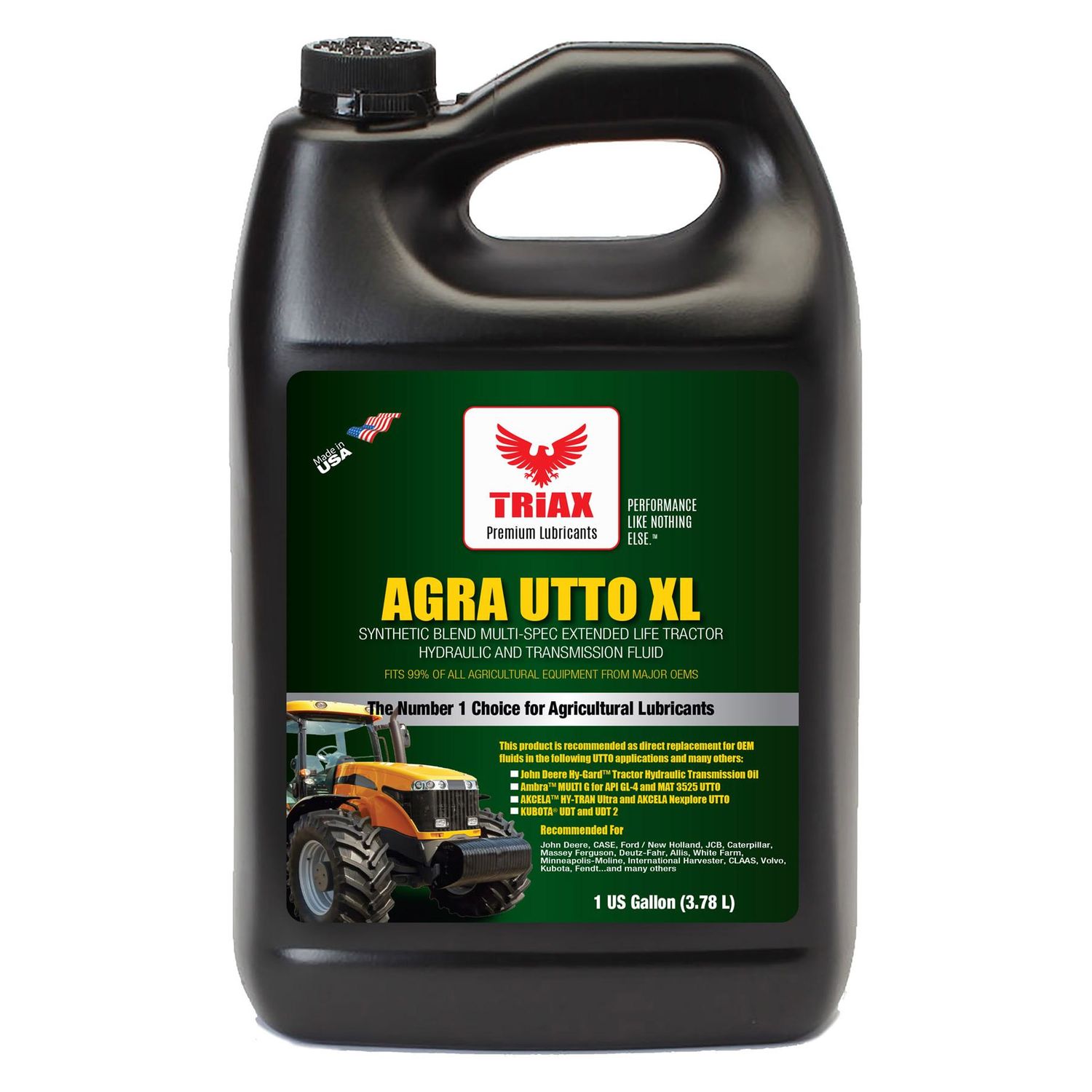 Triax Lubricants AGRA UTTO XL Synthetic Blend Tractor Hydraulic Fluid 1 ...