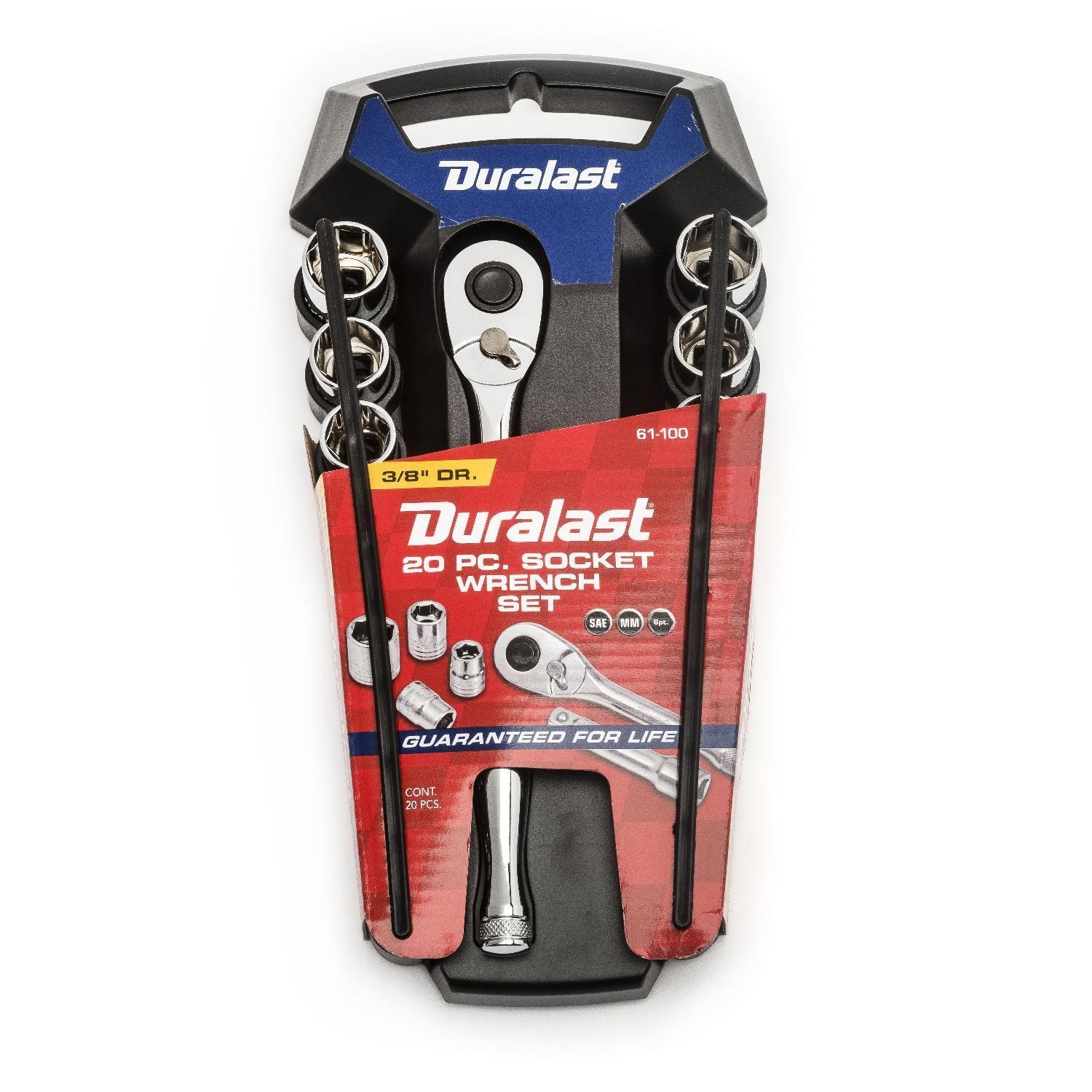 Duralast 3/8in Drive Ratchet/Socket SAE/Metric Tool Set 20 Piece | AutoZone