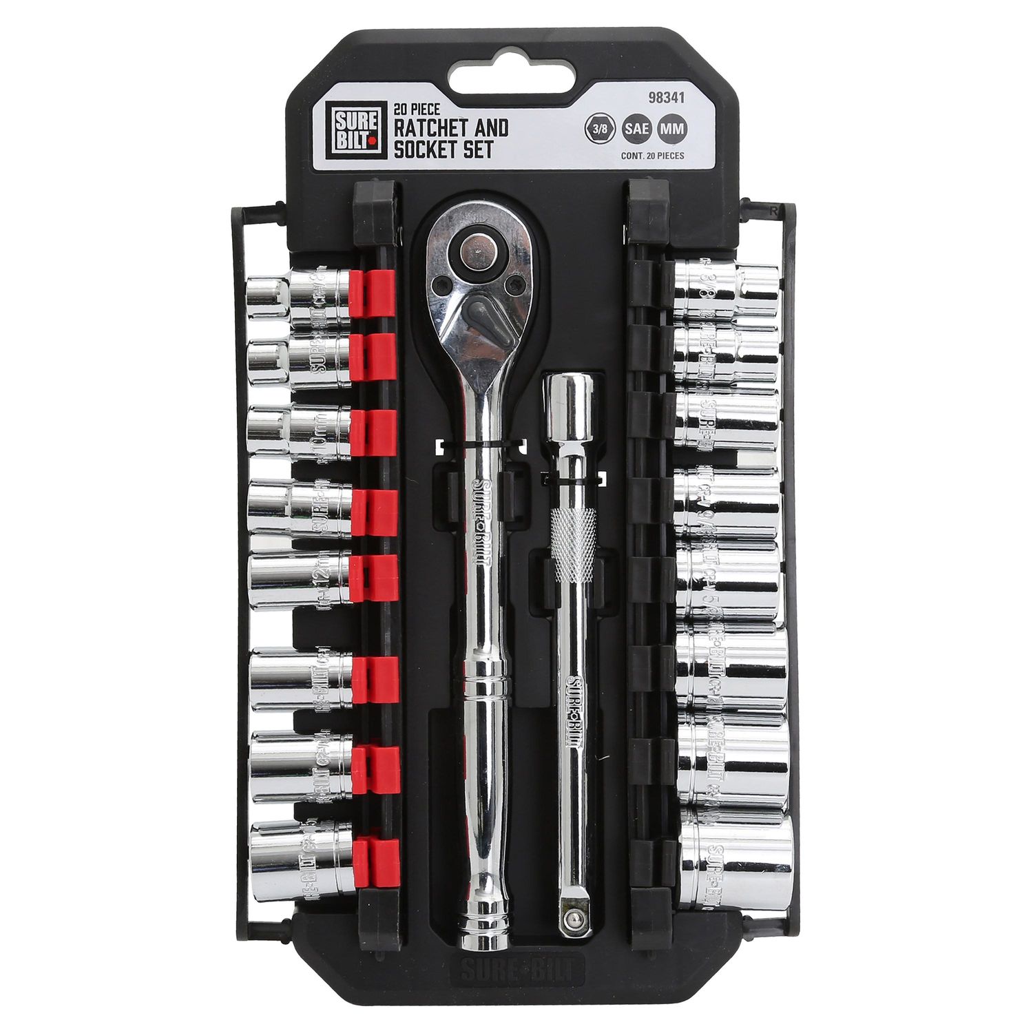 SureBilt 3/8in Drive Ratchet and Socket Set 20 Piece | AutoZone