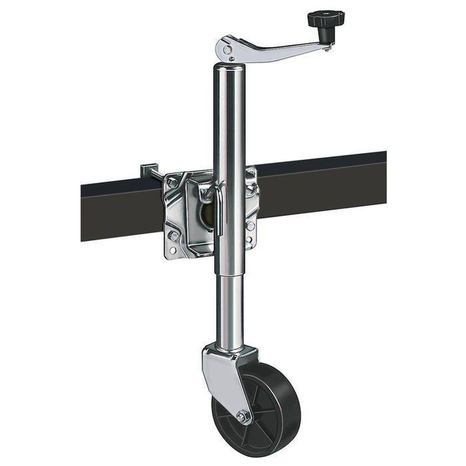 REESE 600lbs Side Mount Top Wind Jack with 6in Caster Wheel | AutoZone