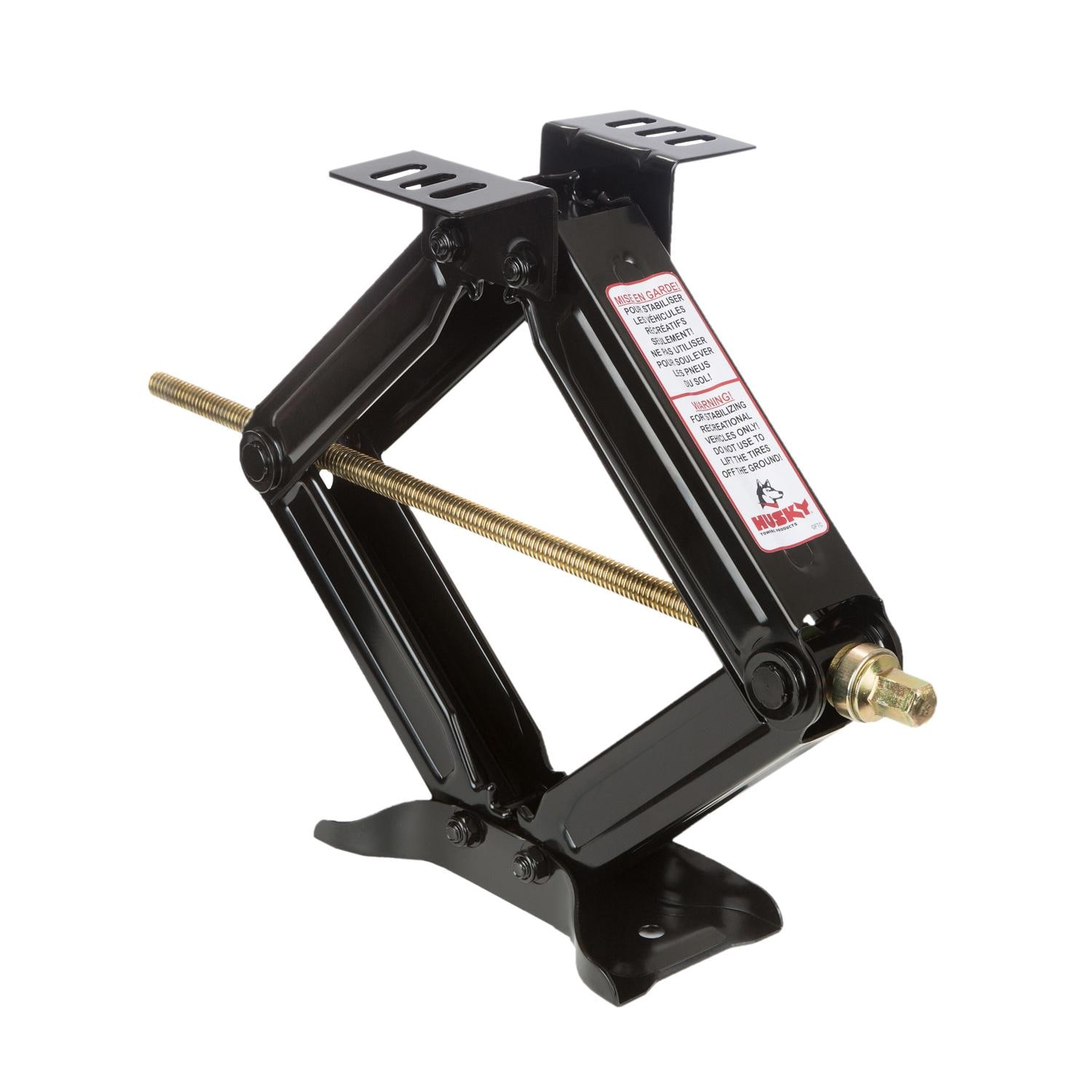 Husky Towing 20in H, 5,000lbs Powder Coated, Black, Steel, Scissor ...