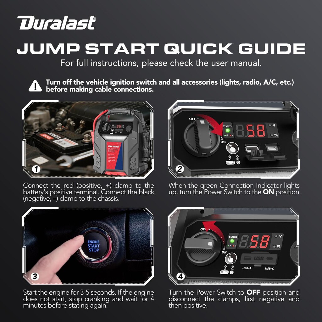 Duralast 1200 Amp Vehicle Jump Starter | AutoZone