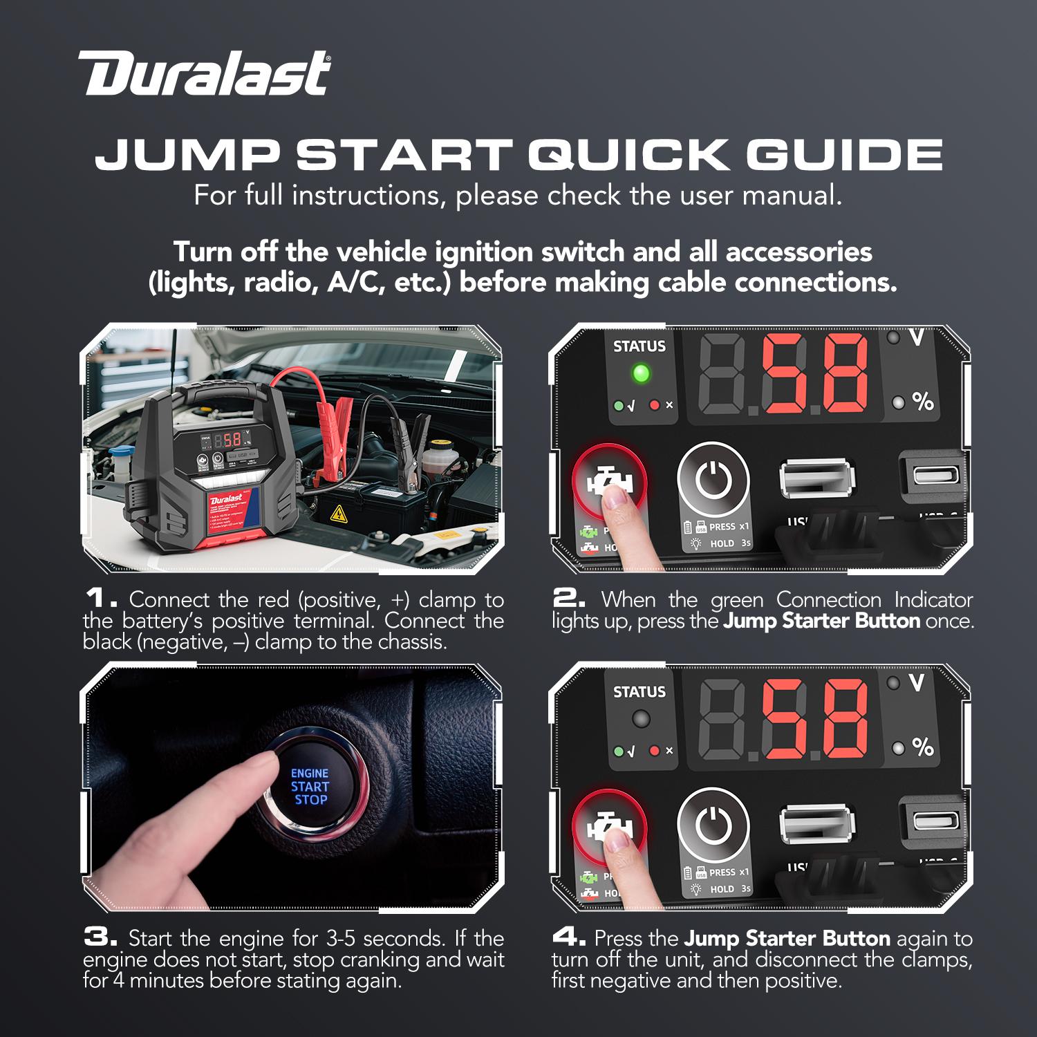 Duralast 1200 Amp Vehicle Jump Starter | AutoZone