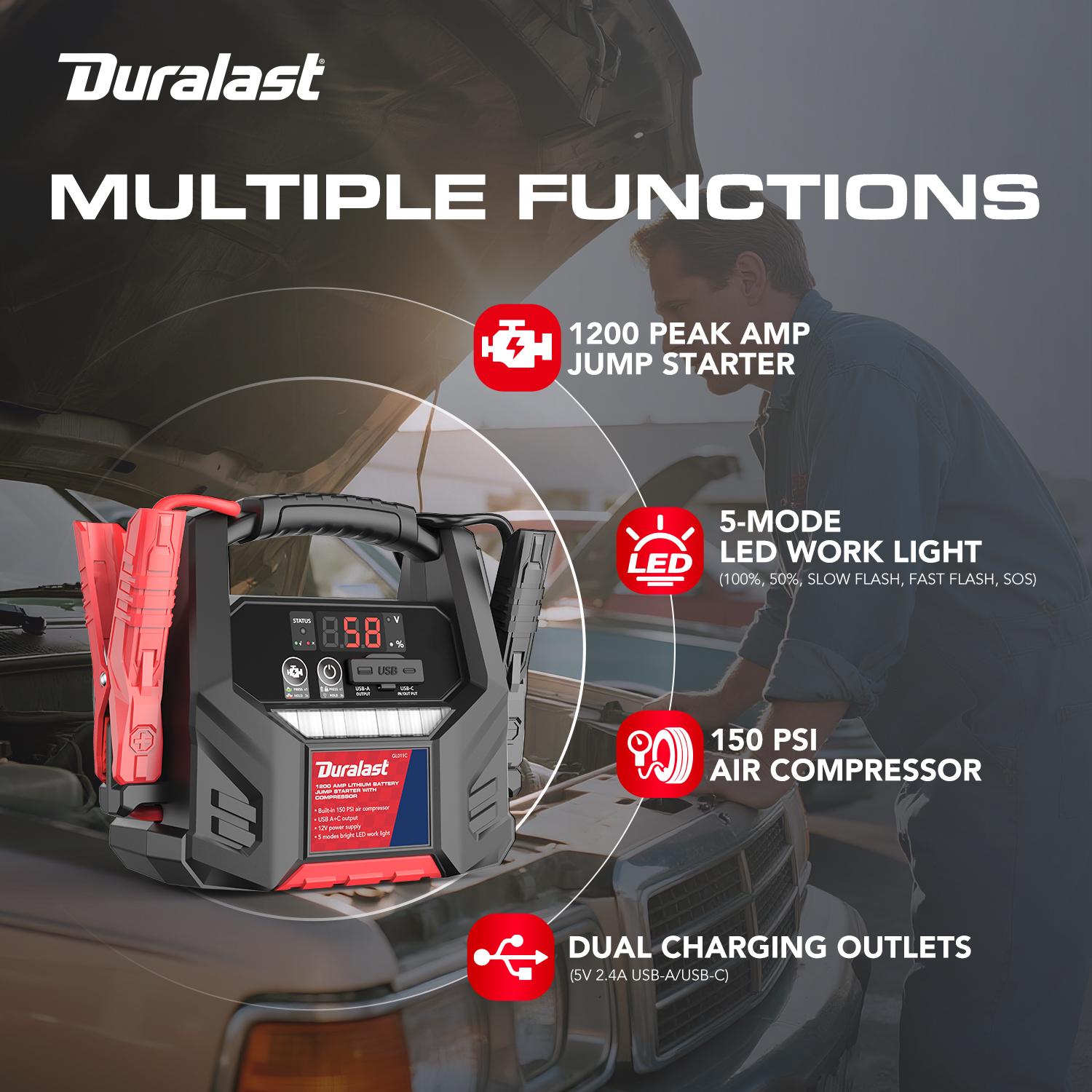 Duralast 1200 Amp Vehicle Jump Starter | AutoZone