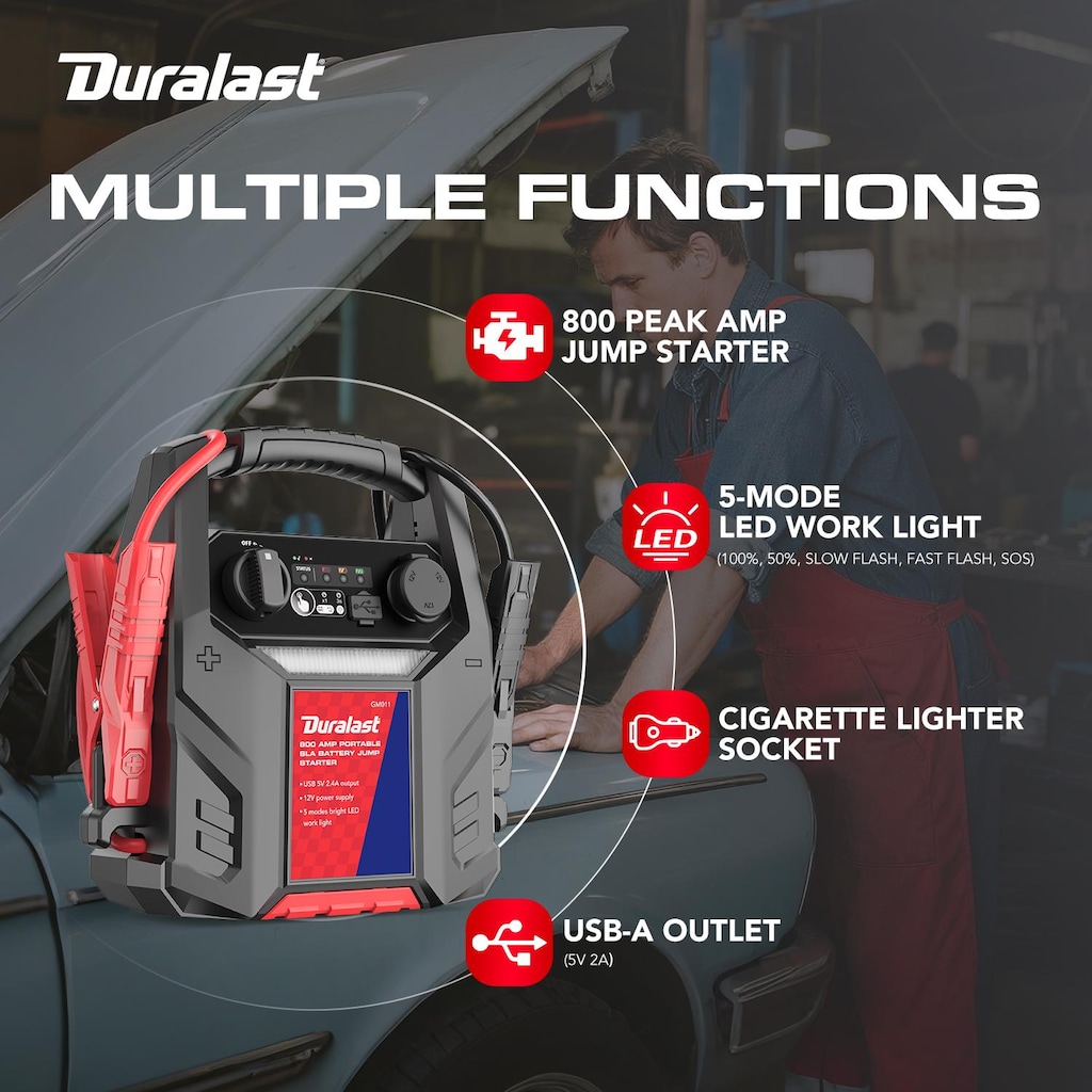 Duralast 800 Amp Vehicle Jump Starter | AutoZone