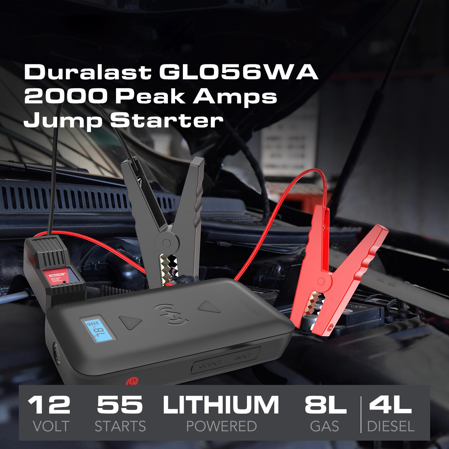 Duralast 2,000 Amps Lithium Portable Jump Starter and Power Pack DL ...