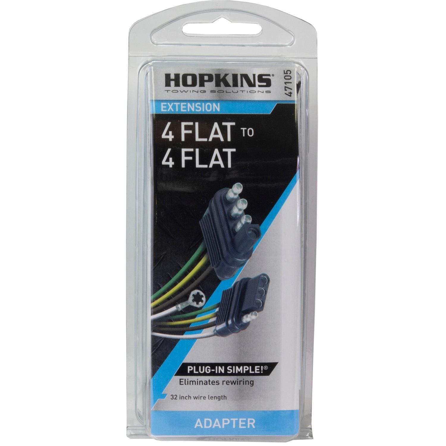 Hopkins Towing Solution 4 Wire Flat Connector Vehicle to Trailer Wiring ...