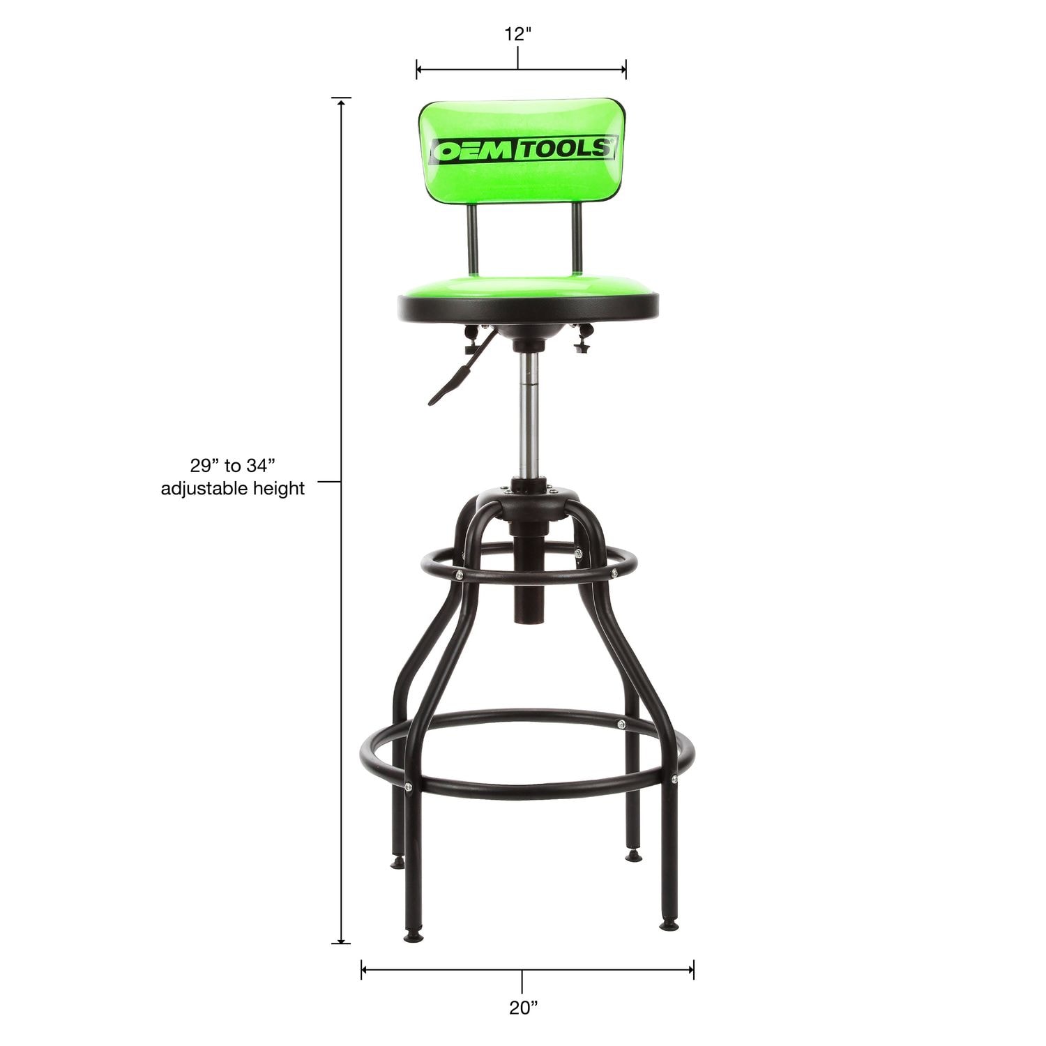 OEMTOOLS Adjustable Hydraulic Shop Stool 2 Piece | AutoZone
