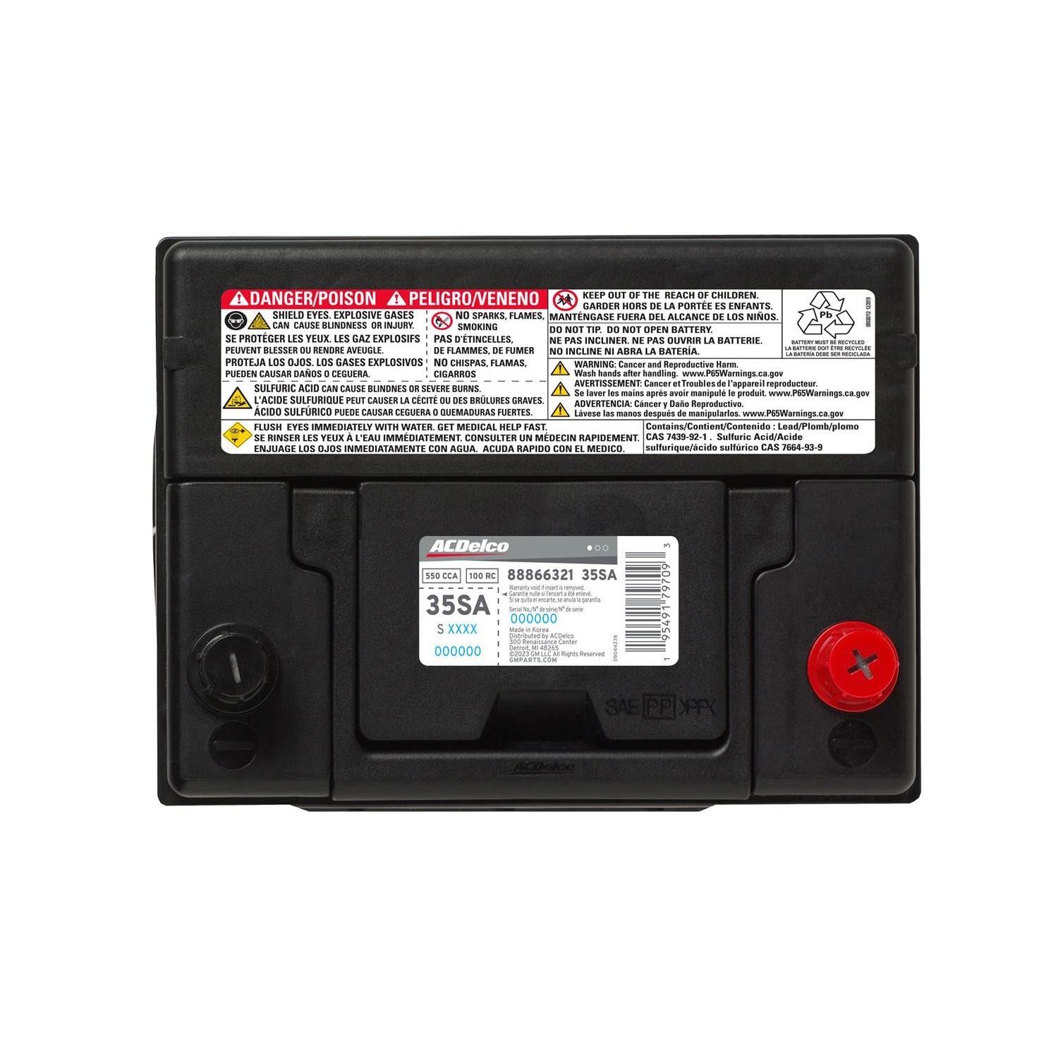 ACDelco Silver Battery 35 / Group Size 35SA | AutoZone