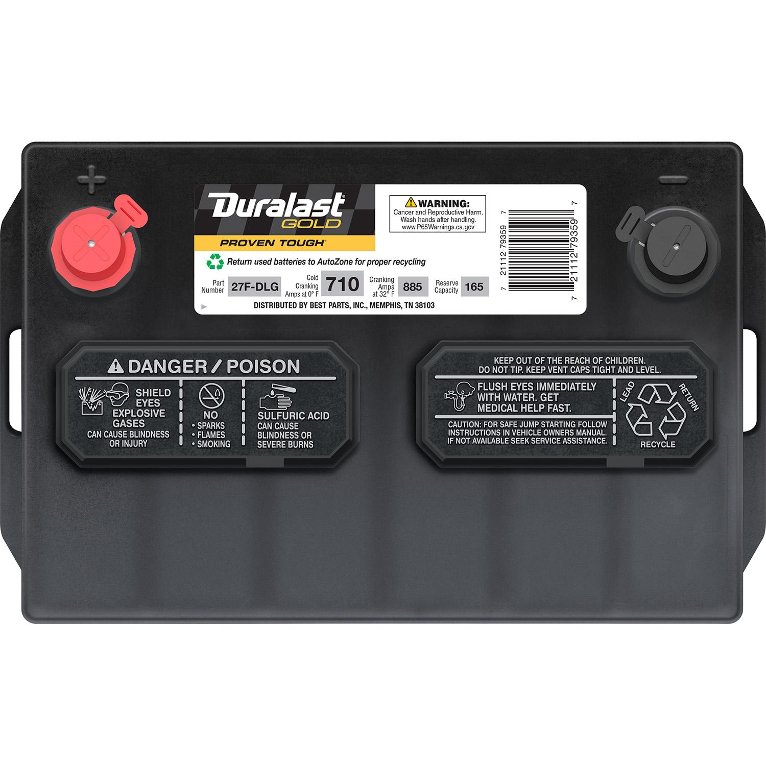 Duralast Gold Group Size 27F Battery 27F-DLG | AutoZone