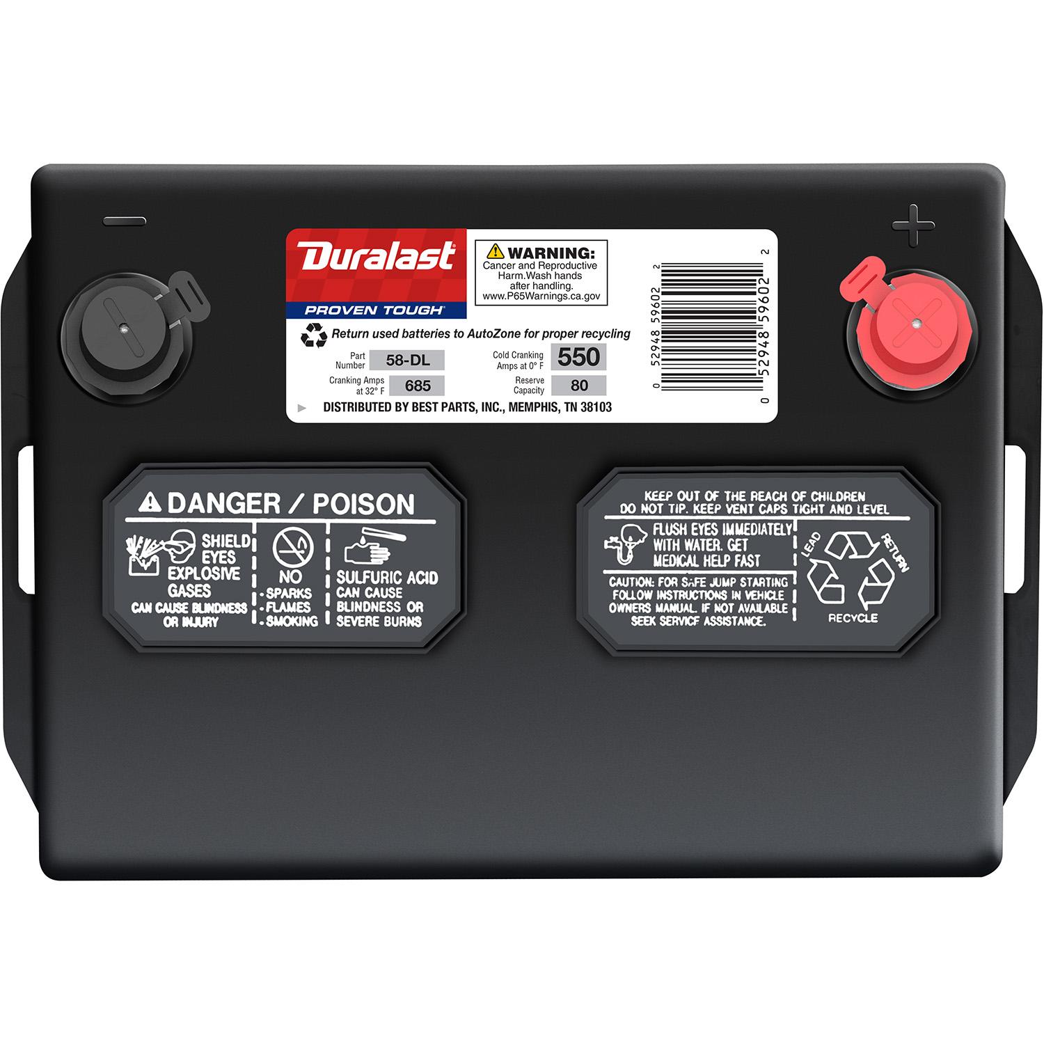 Duralast Group Size 58 Battery 58-DL | AutoZone