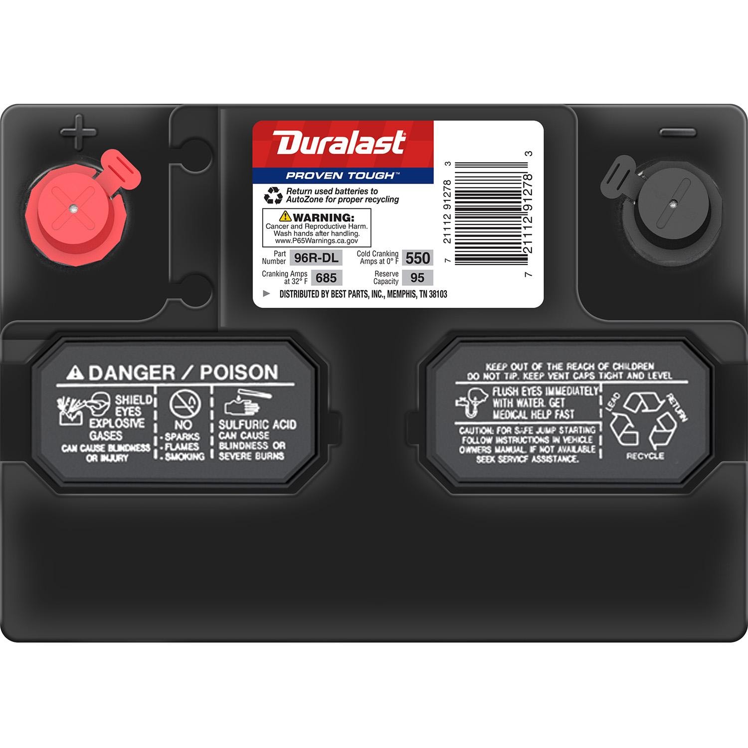 Duralast Group Size 96R Battery 96R-DL | AutoZone