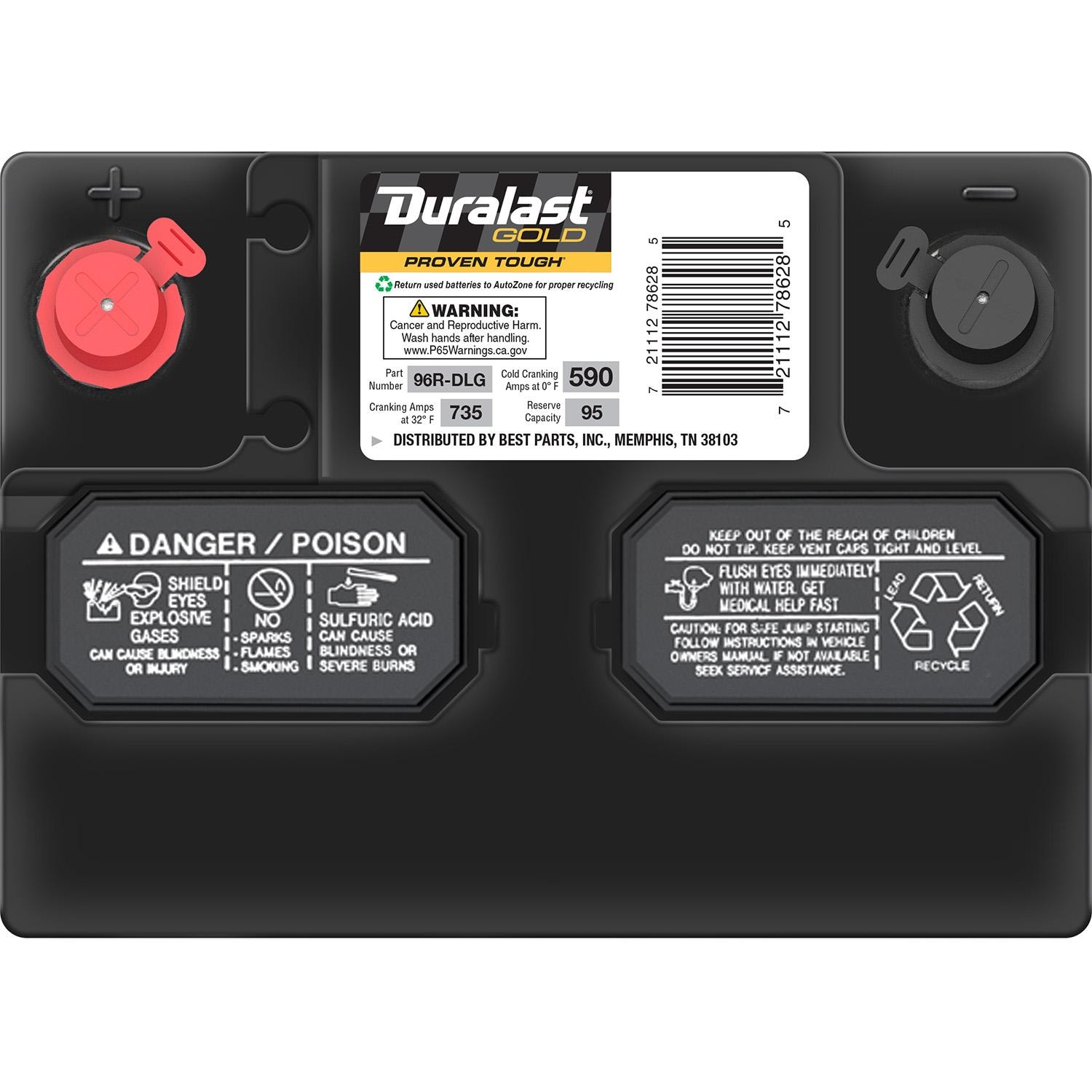 Duralast Gold Group Size 96R Battery 96R-DLG | AutoZone