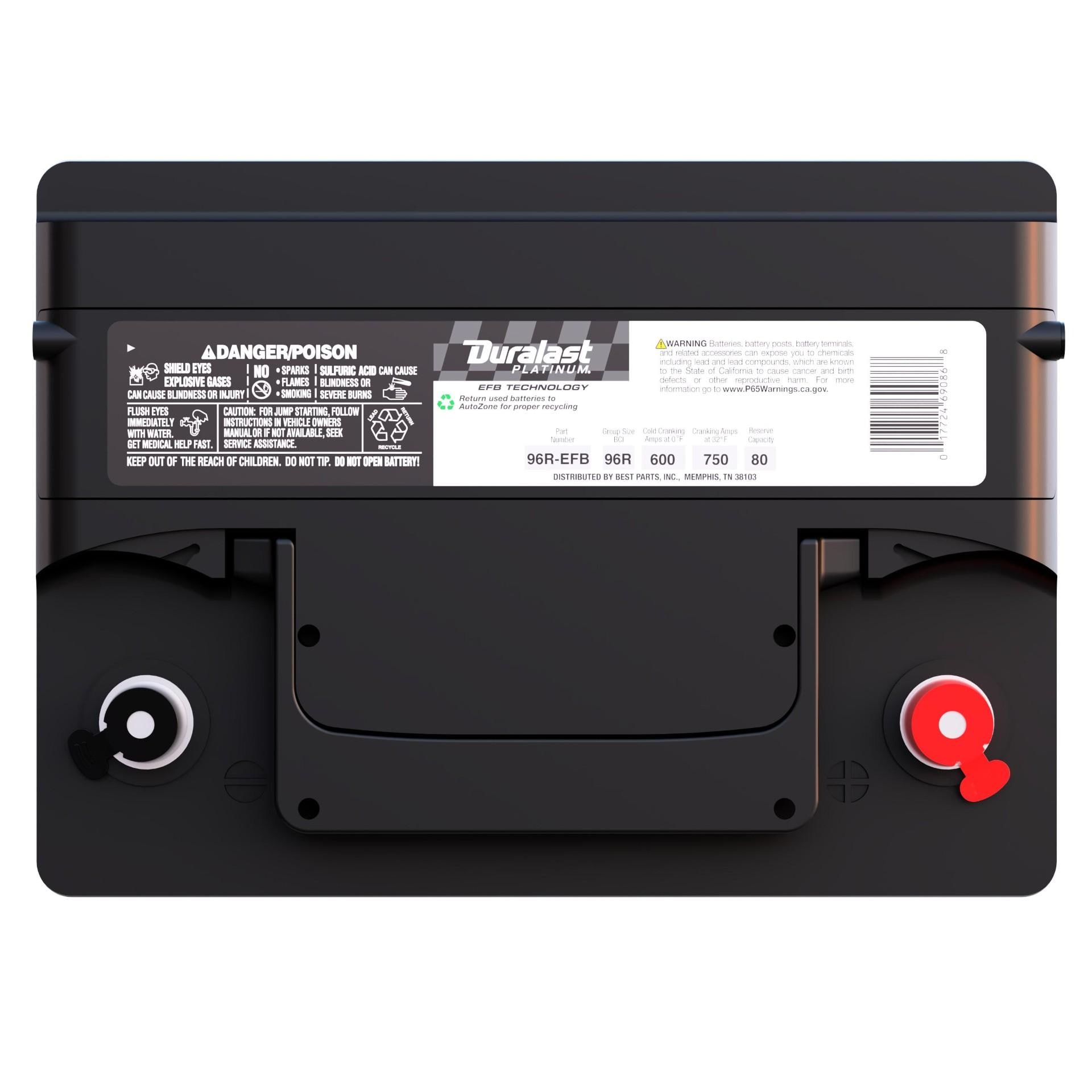 Duralast Platinum EFB Battery BCI Group Size 96R 600 CCA 96R-EFB | AutoZone