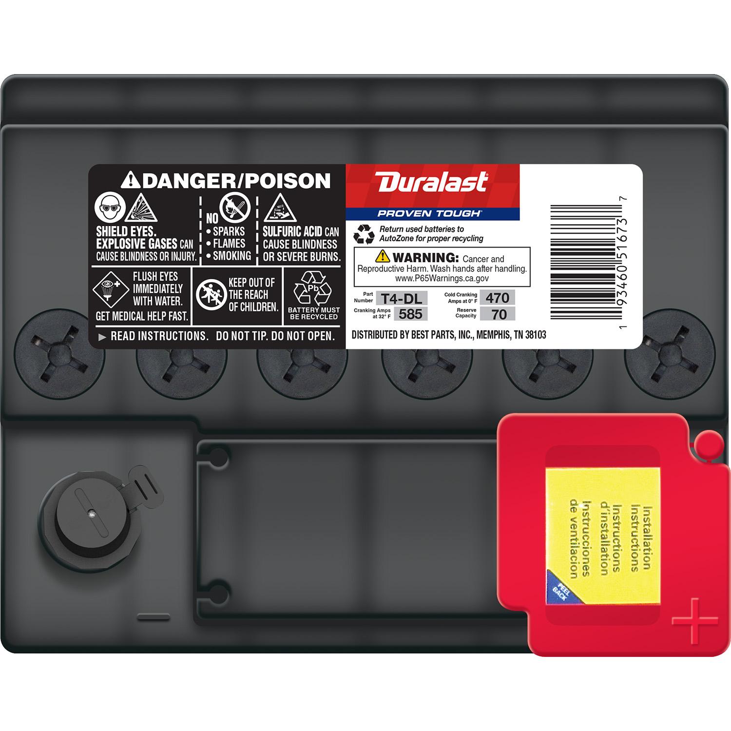 Duralast Group Size 99 / T4 Battery T4-DL | AutoZone