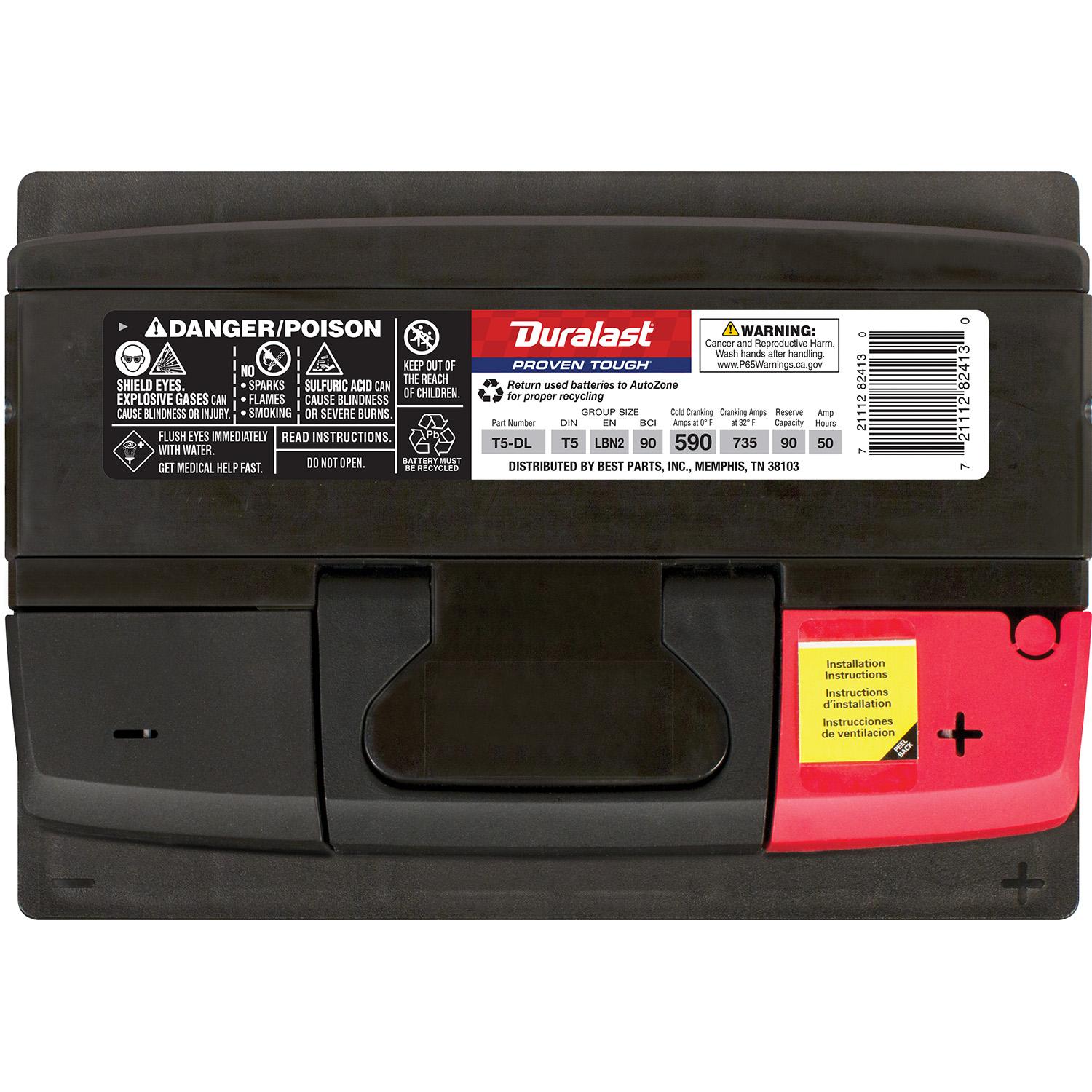 Duralast Group Size 90 / T5 Battery T5-DL | AutoZone