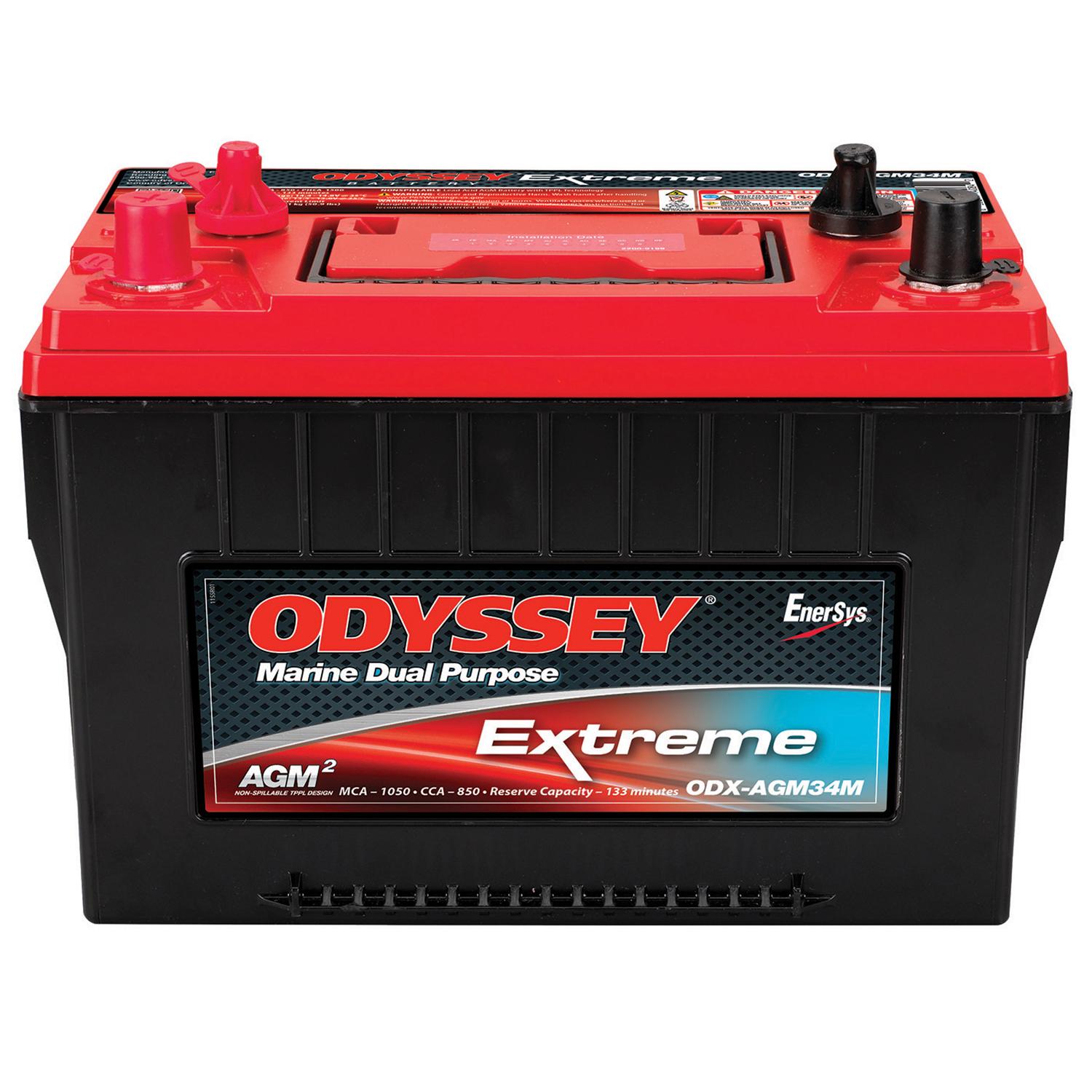 Odyssey Extreme Group Size 34 Marine/RV Dual Purpose Absorbed Glass Mat ...