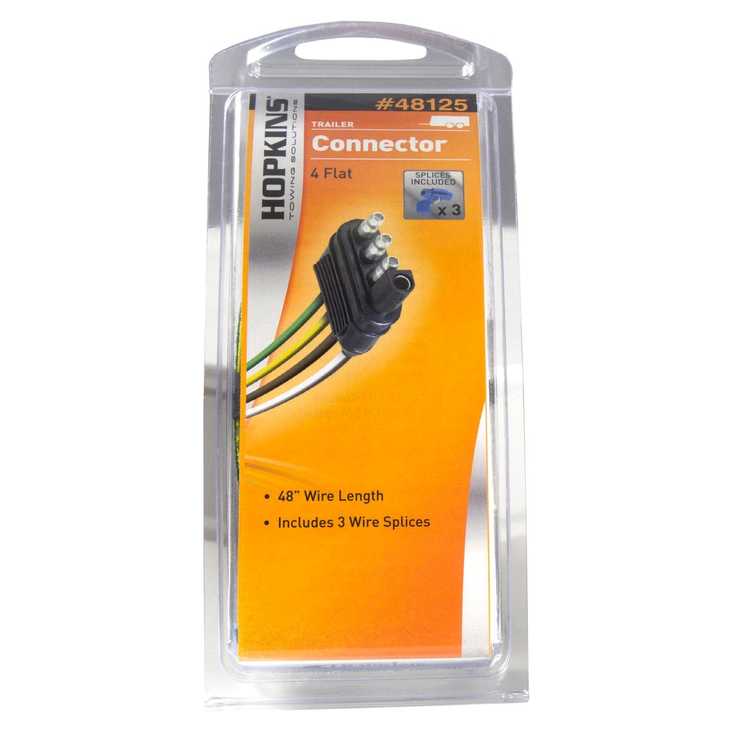 Hopkins Towing Solution 48in 4 Way Flat Trailer End with 3 Splices Wire ...