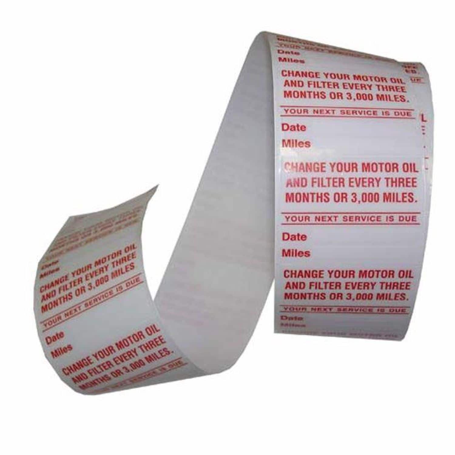 Oil Change Stickers Autozone