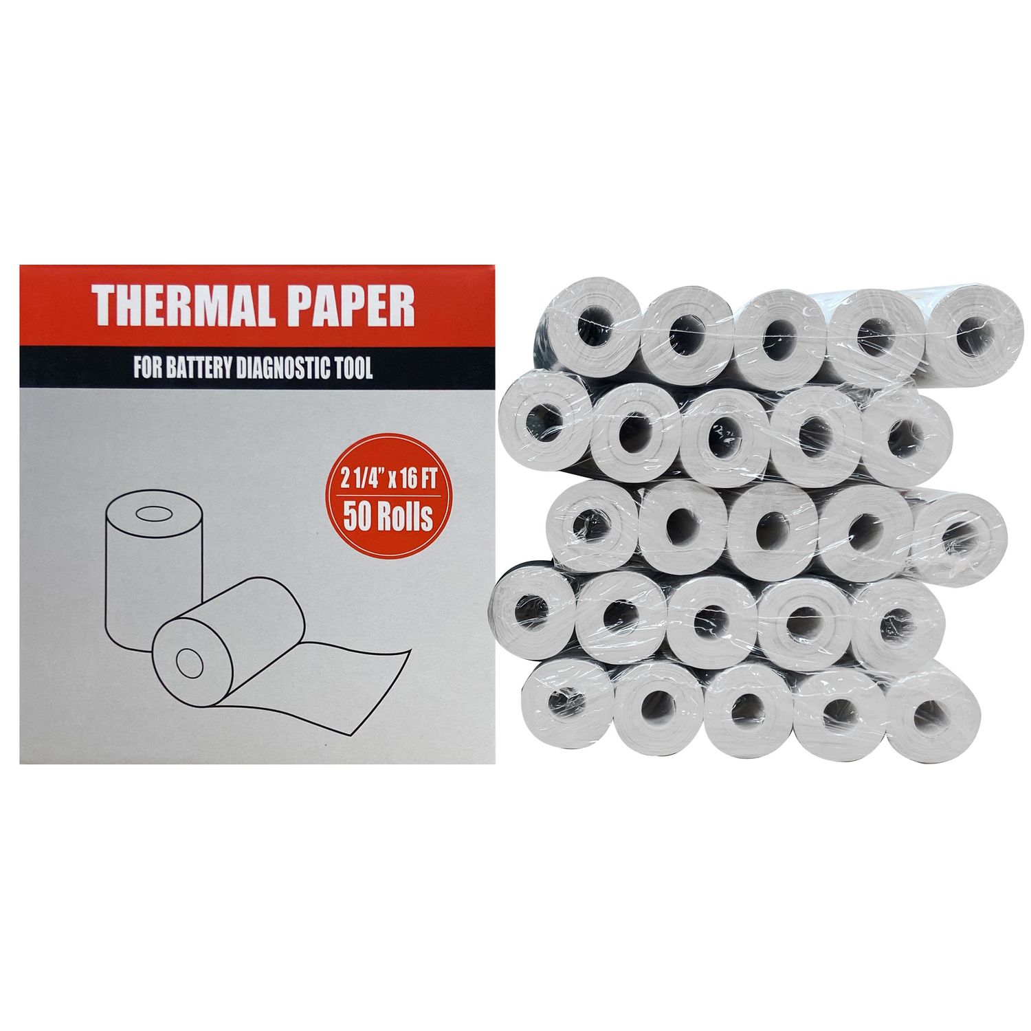 Autel Replacement Printer Paper Rolls for the BT608 Thermal Printer 50 ...