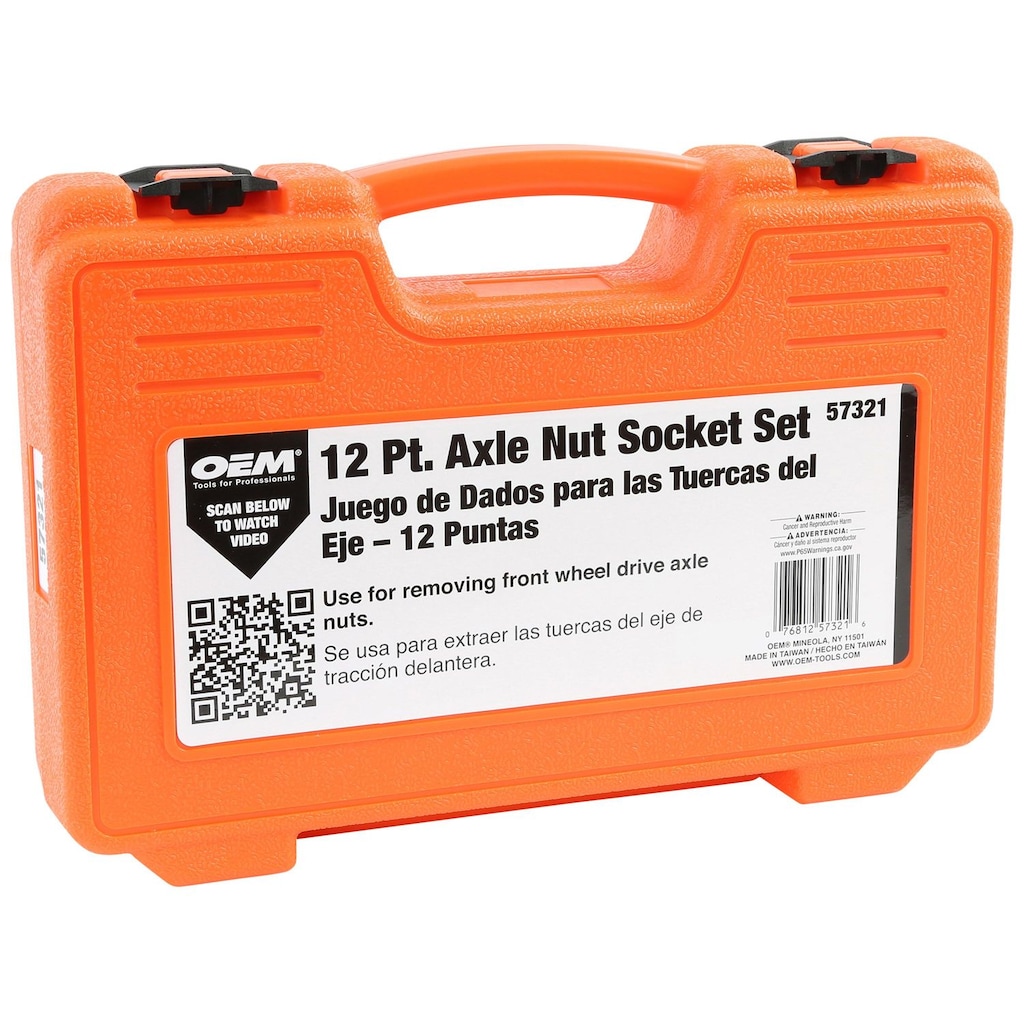 OEMTOOLS 1/2in Drive 12 Point Axle/Spindle/Nut Socket Set 8 Piece ...