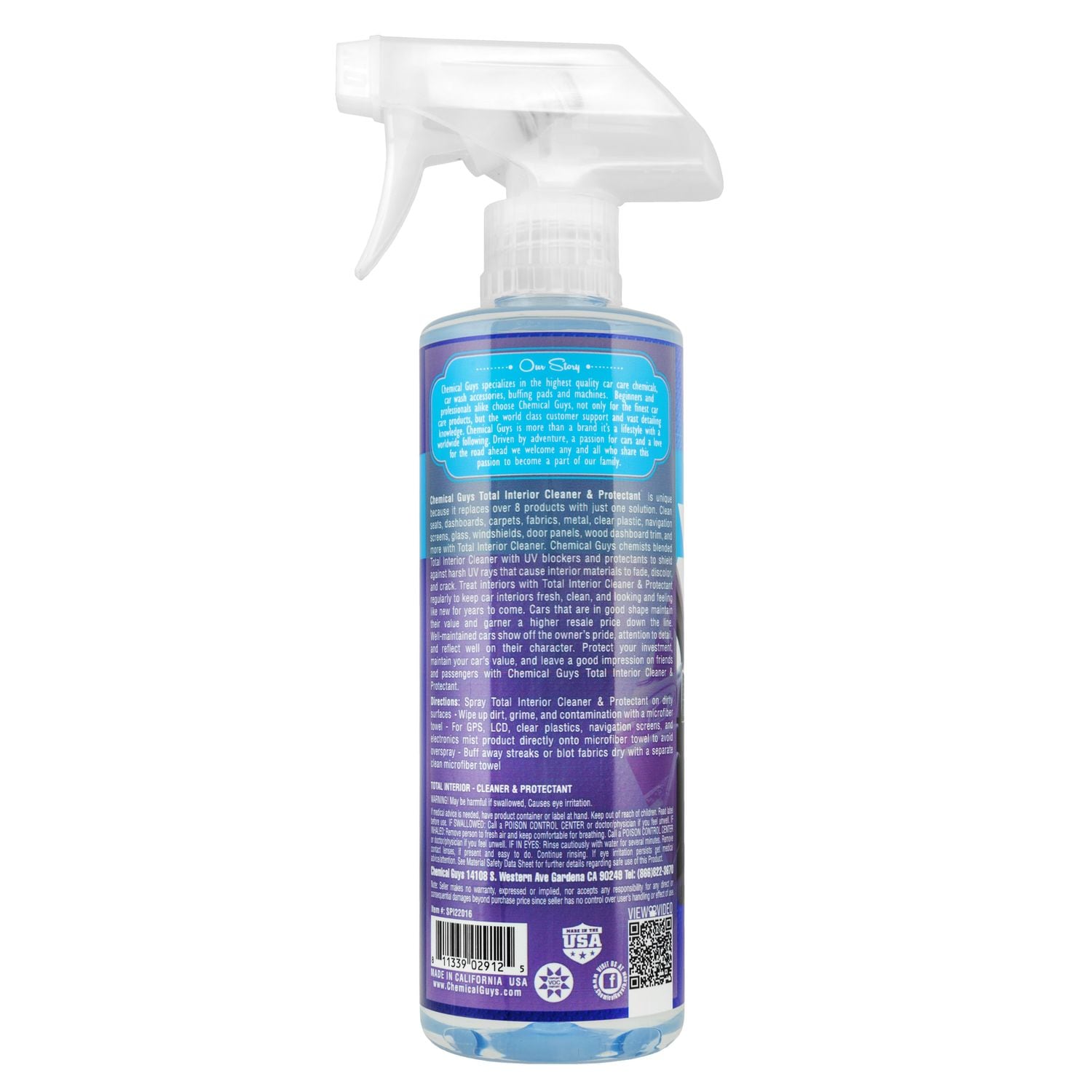 Chemical Guys Total Interior Cleaner and Protectant Spray 16oz | AutoZone