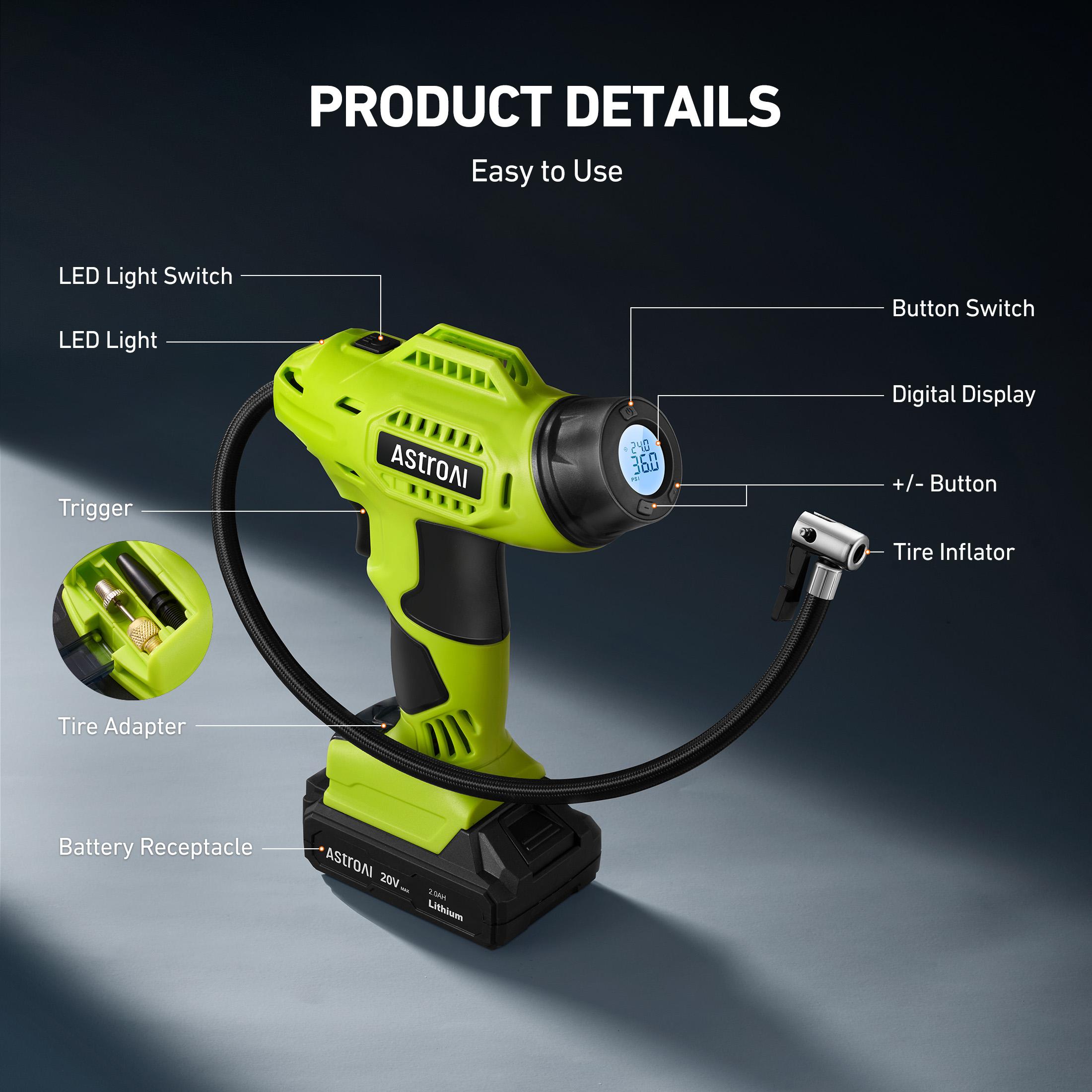 AstroAI Tire Air Compressor Kit ACACJY31P160L | AutoZone