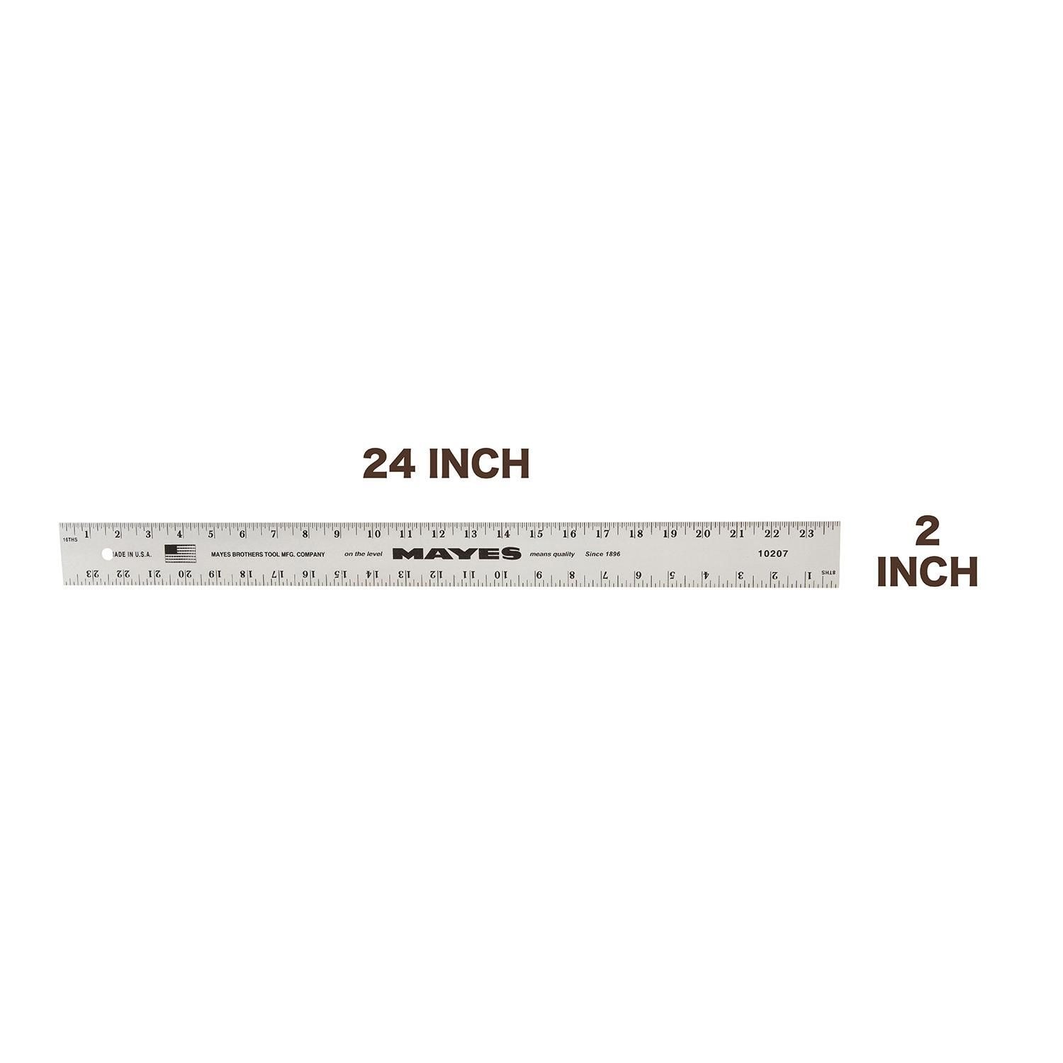 Mayes 24in x 2in Straight Edge Aluminum Ruler | AutoZone