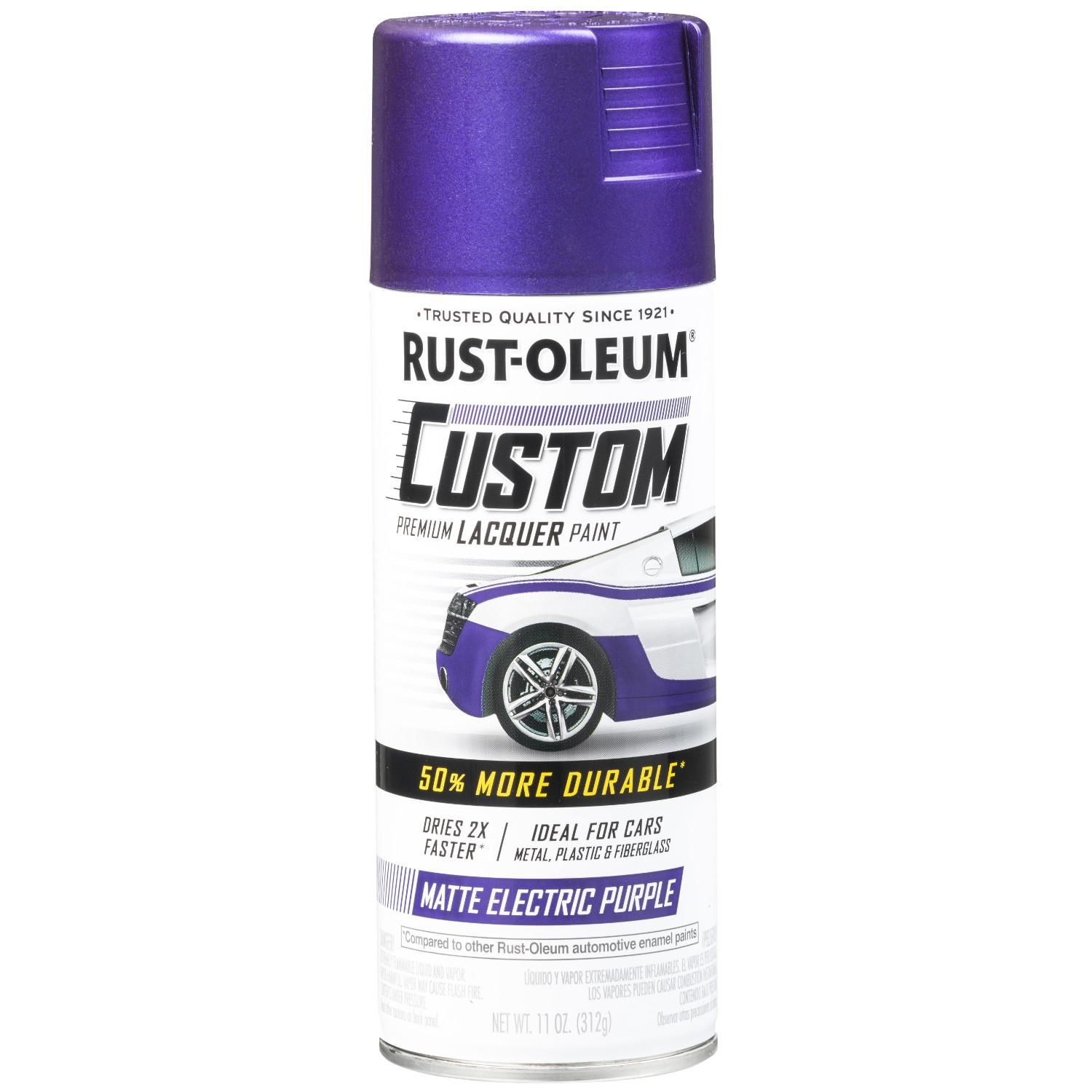 Rust-Oleum Custom Premium Lacquer Matte Electric Purple Spray Paint ...