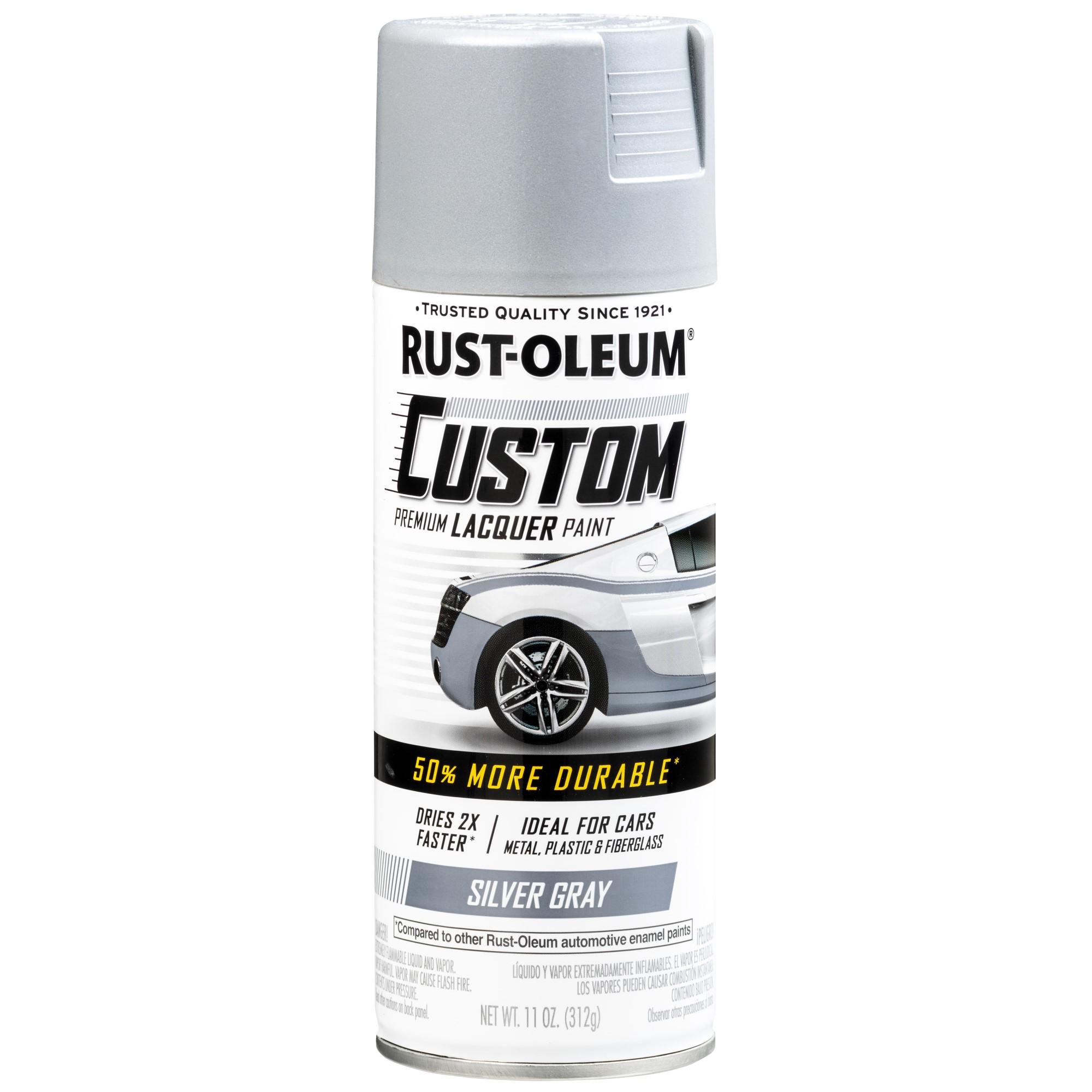Rust-Oleum Custom Premium Lacquer Matte Silver Gray Spray Paint 11oz ...