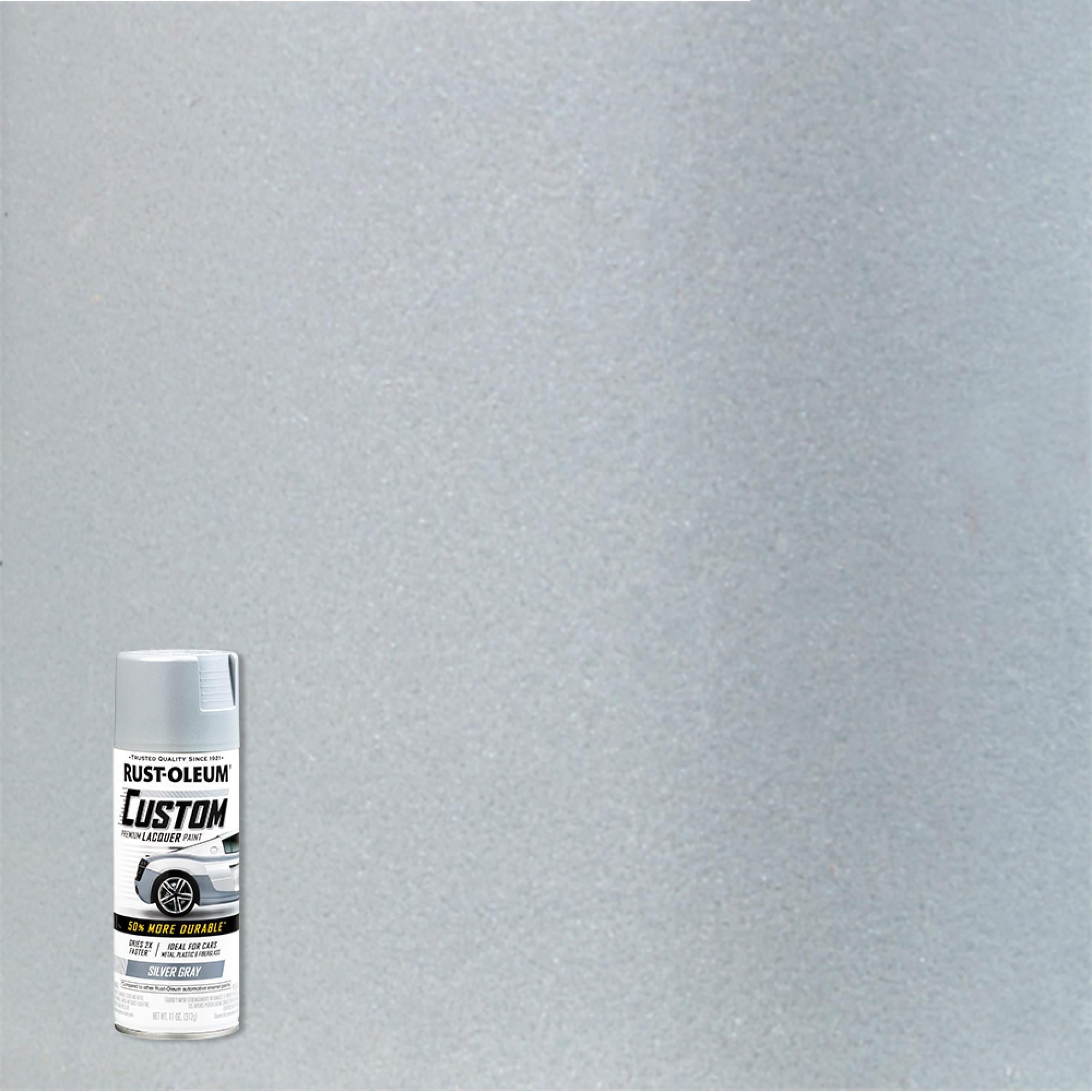 Rust-Oleum Custom Premium Lacquer Matte Silver Gray Spray Paint 11oz ...