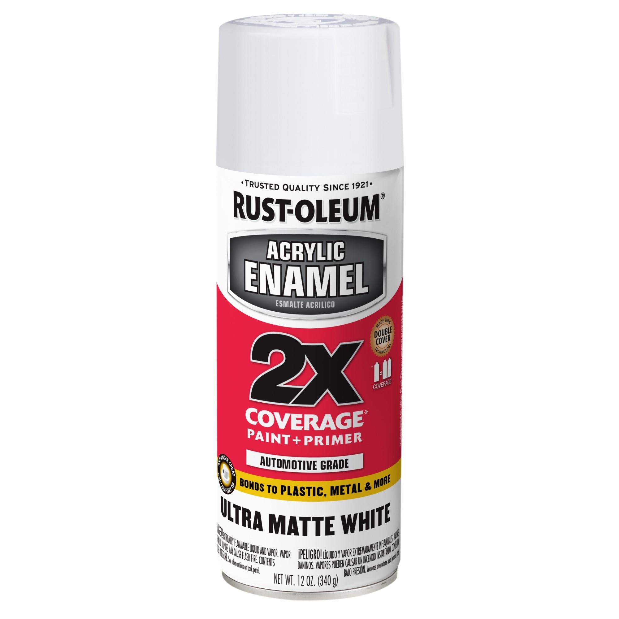 Rust-Oleum Ultra Matte White Acrylic Enamel 2X Spray Paint 12Oz | AutoZone