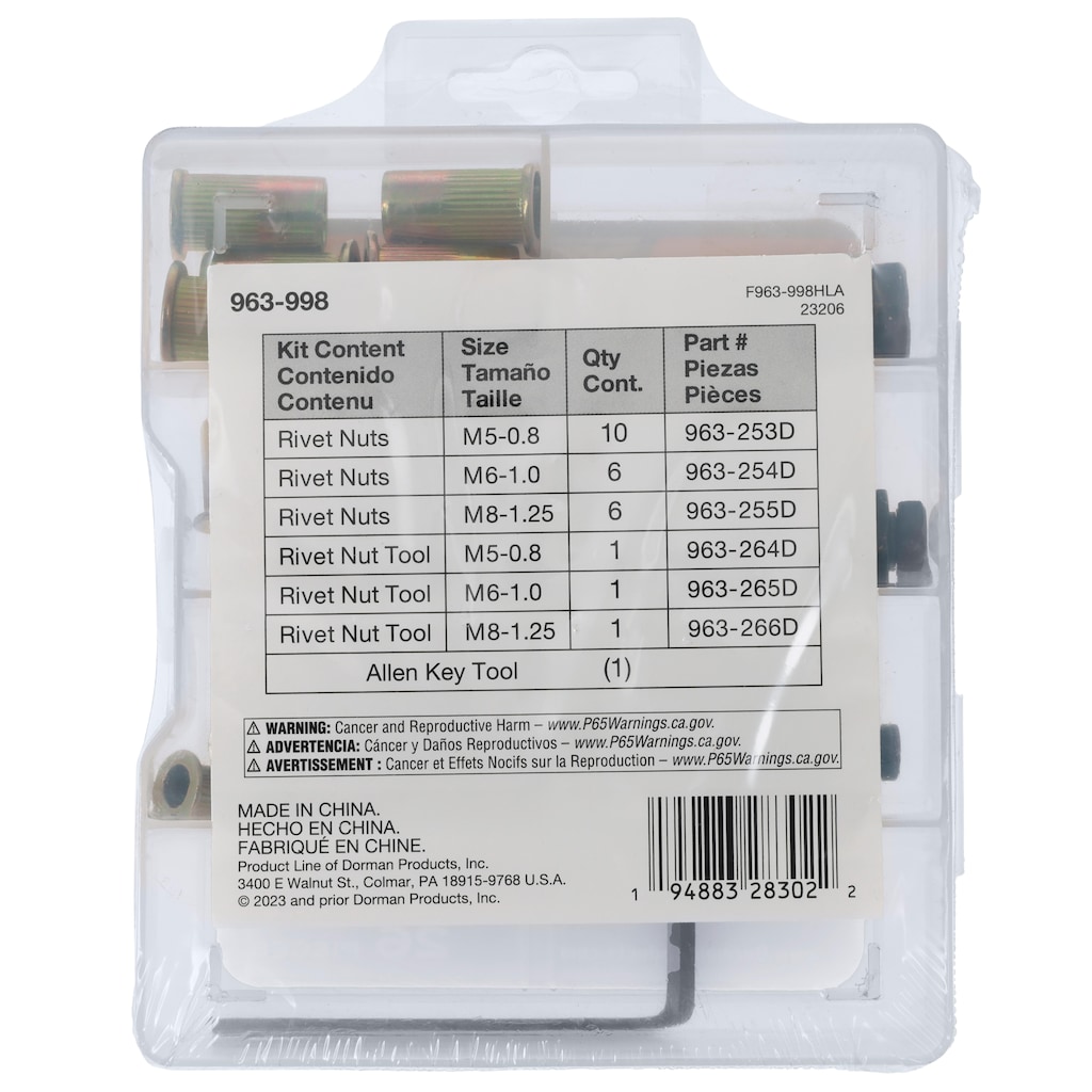 Dorman Rivet Nut Tool Kit 963-998 | AutoZone