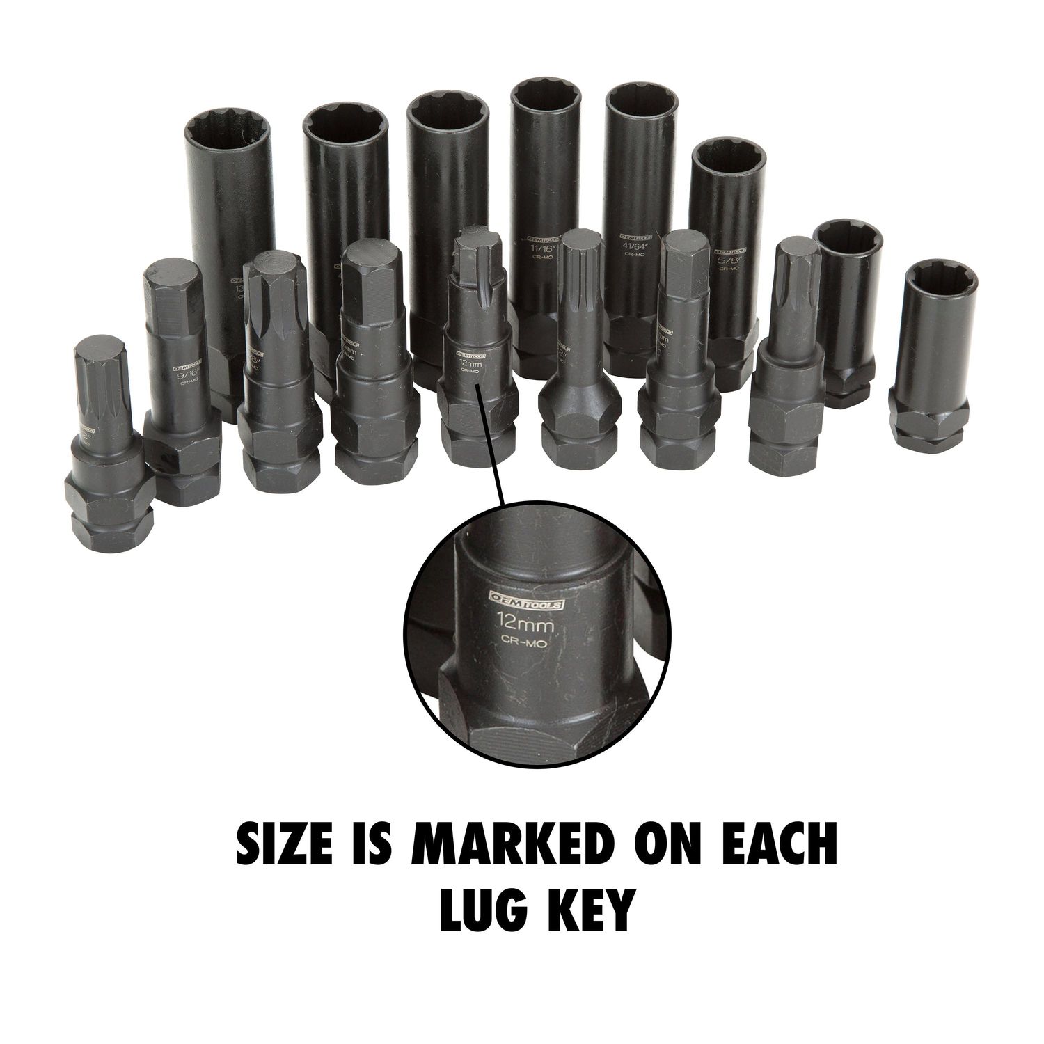 OEMTOOLS Locking Lug Master Key Set 16 Piece | AutoZone