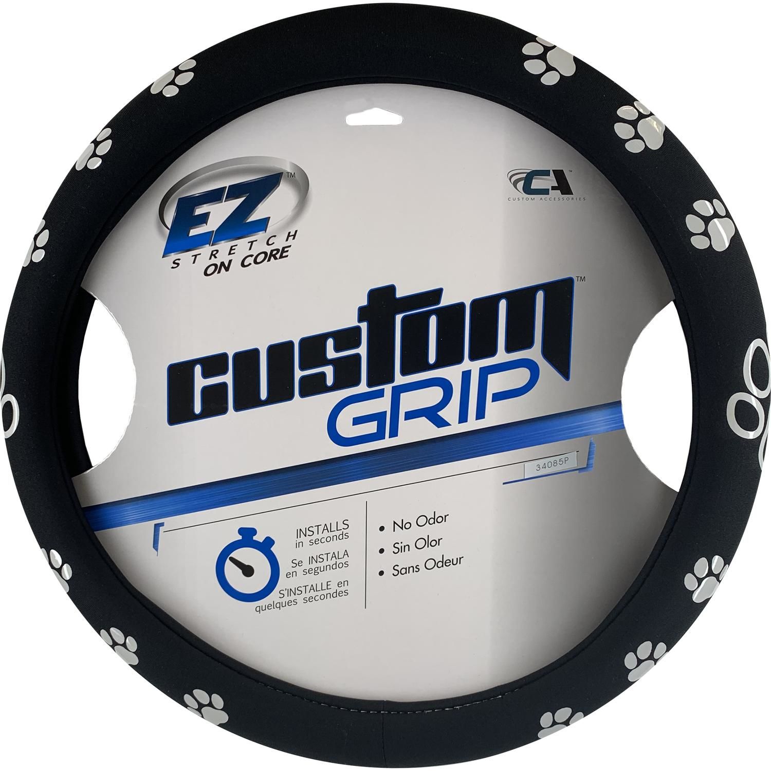 Custom Accessories Black Polyester Steering Wheel Cover | AutoZone