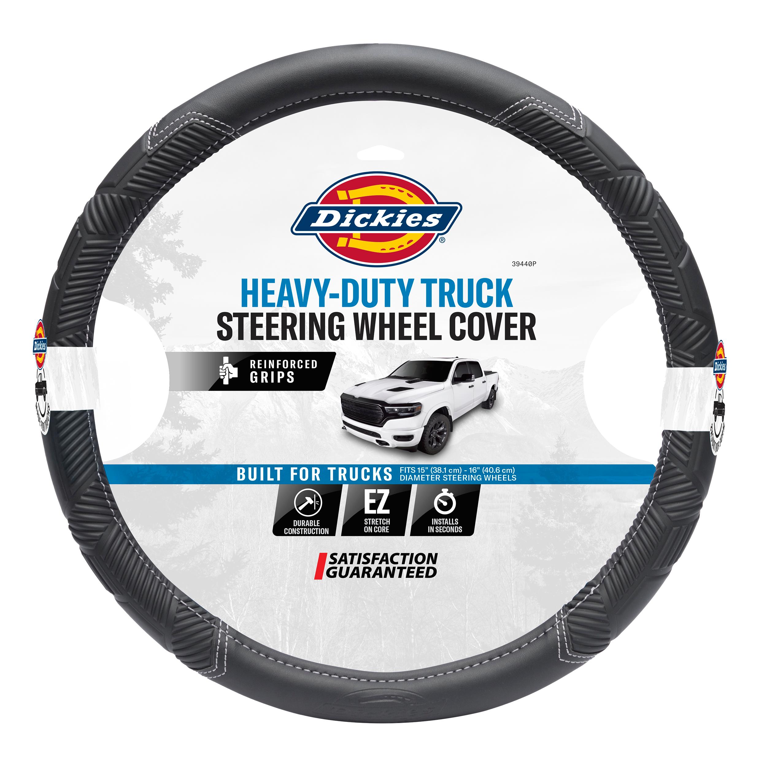 Dickies Black Faux Leather Steering Wheel Cover | AutoZone