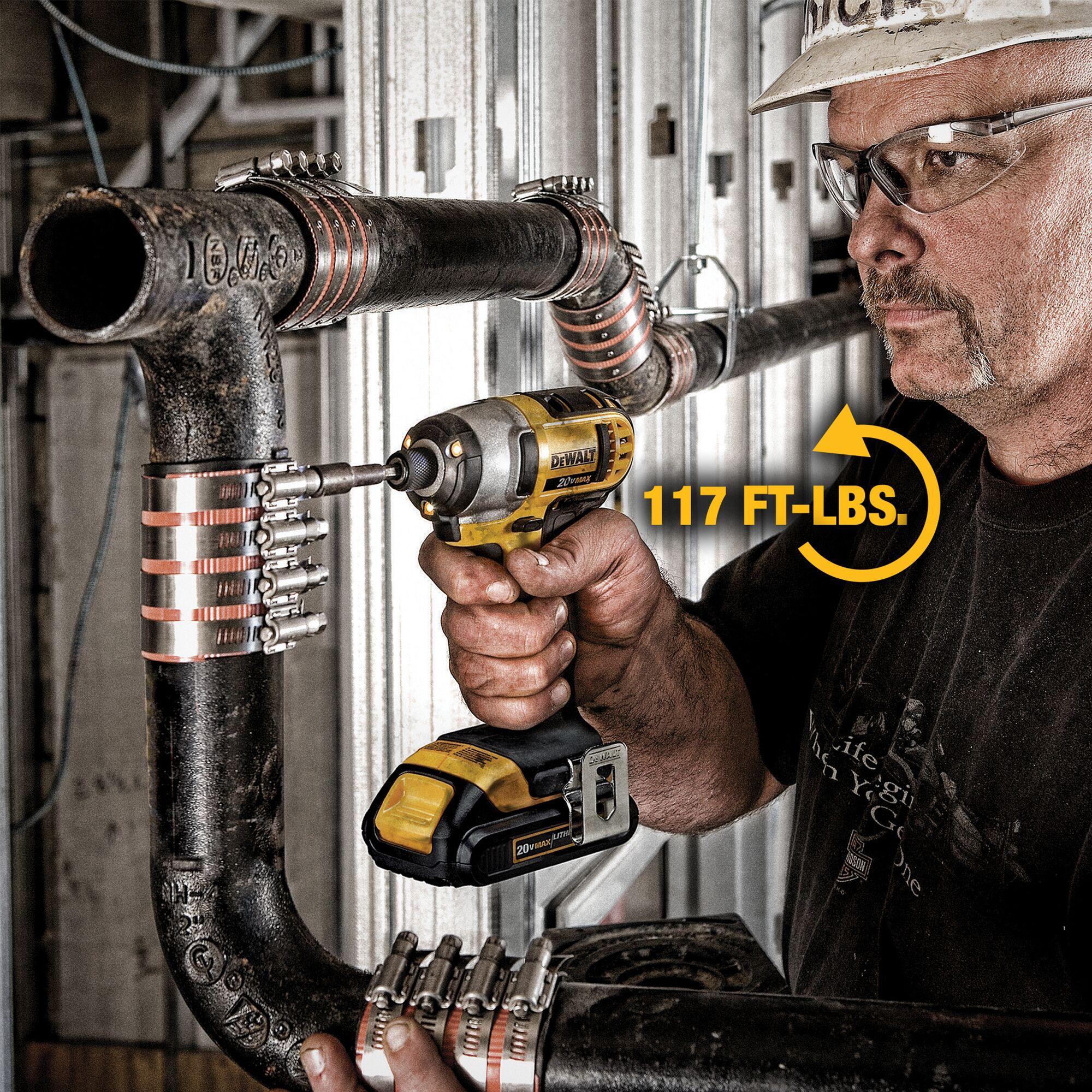 Dewalt 20 Volt Max Cordless Drill Driver Kit with 2 Batteries and ...