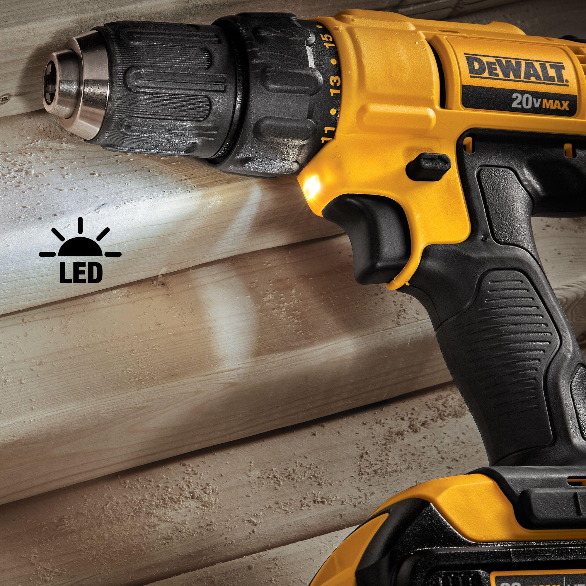 Dewalt 20 Volt Max Cordless Drill Driver Kit with 2 Batteries and ...