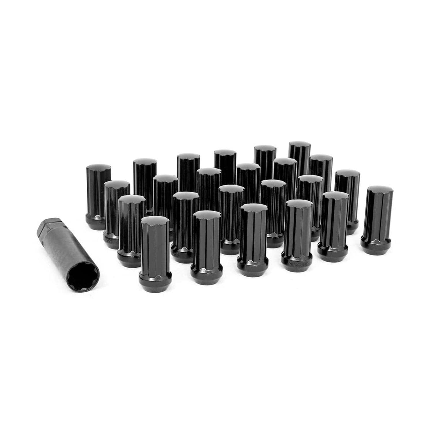 Rough Country M12 x 1.5 Black Lug Nut Set of 24 121524BLK | AutoZone