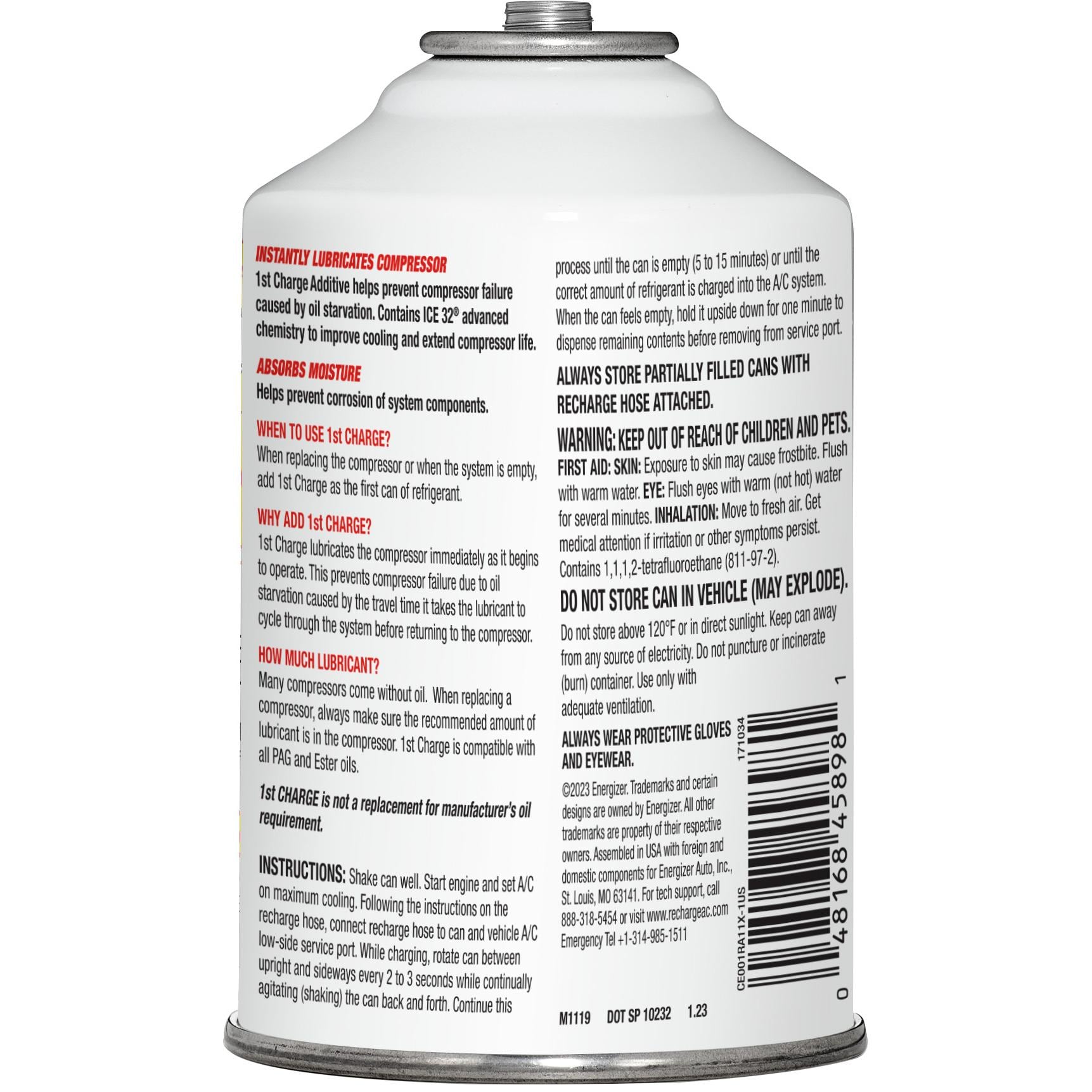 Certified A/C Pro R-134a Refrigerant First Charge with Ice 32 11.5oz ...