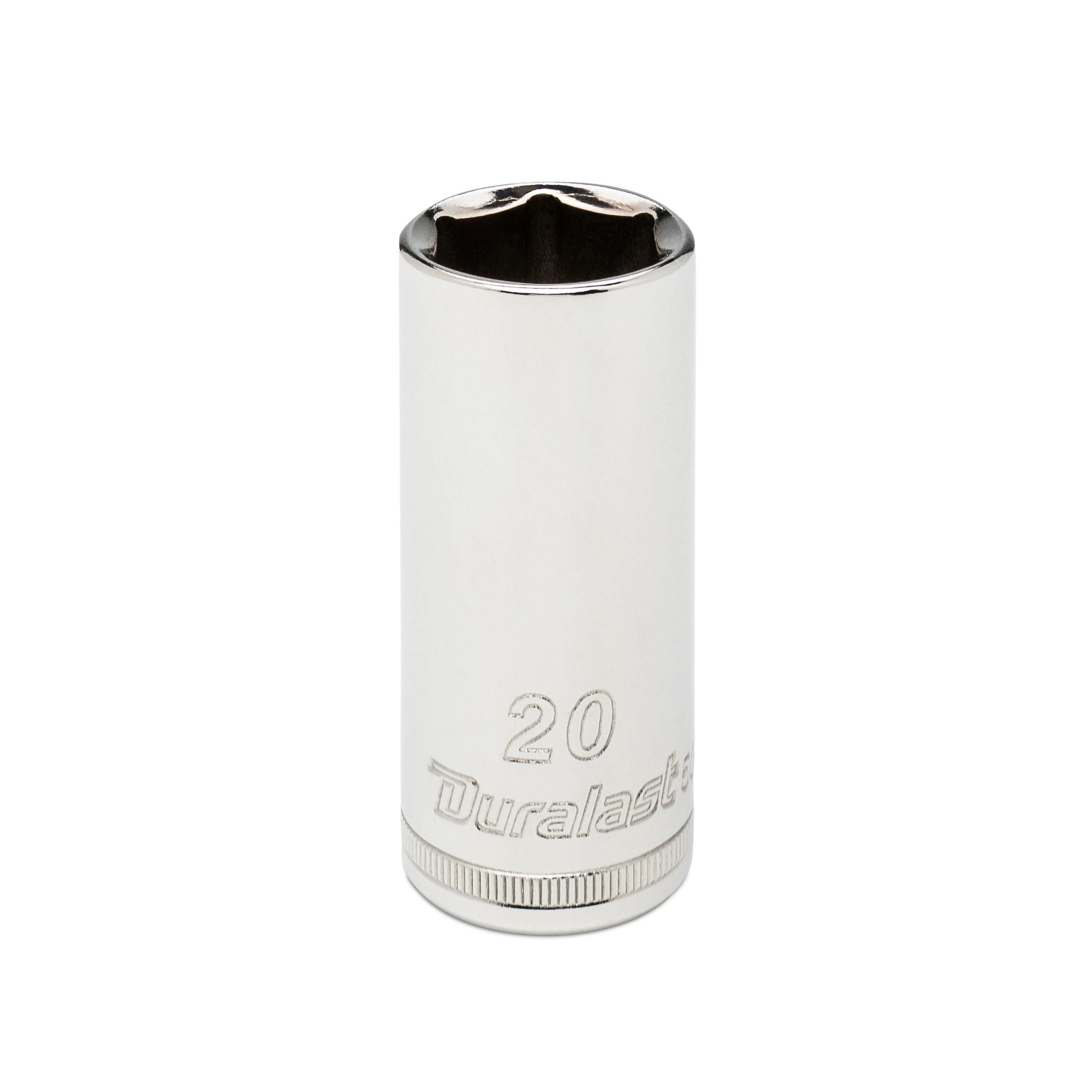 Duralast 3/8in Drive 20mm 6 Point Metric Deep Chrome Socket | AutoZone