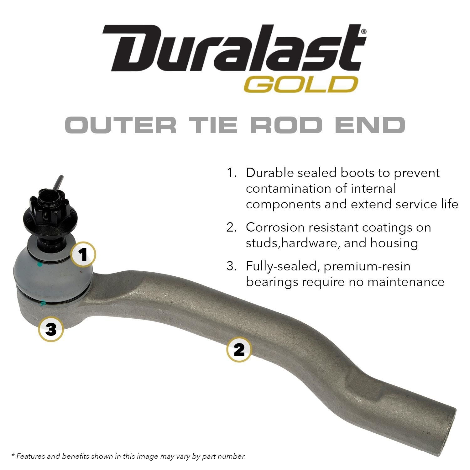 Duralast Gold Tie Rod End GES800474LF | AutoZone